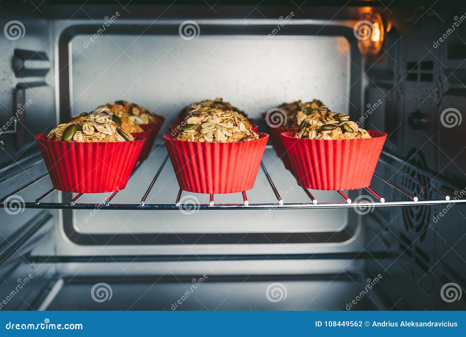 Baking Cupcakes. Cooking Process of Muffins Stock Photo - Image of ...