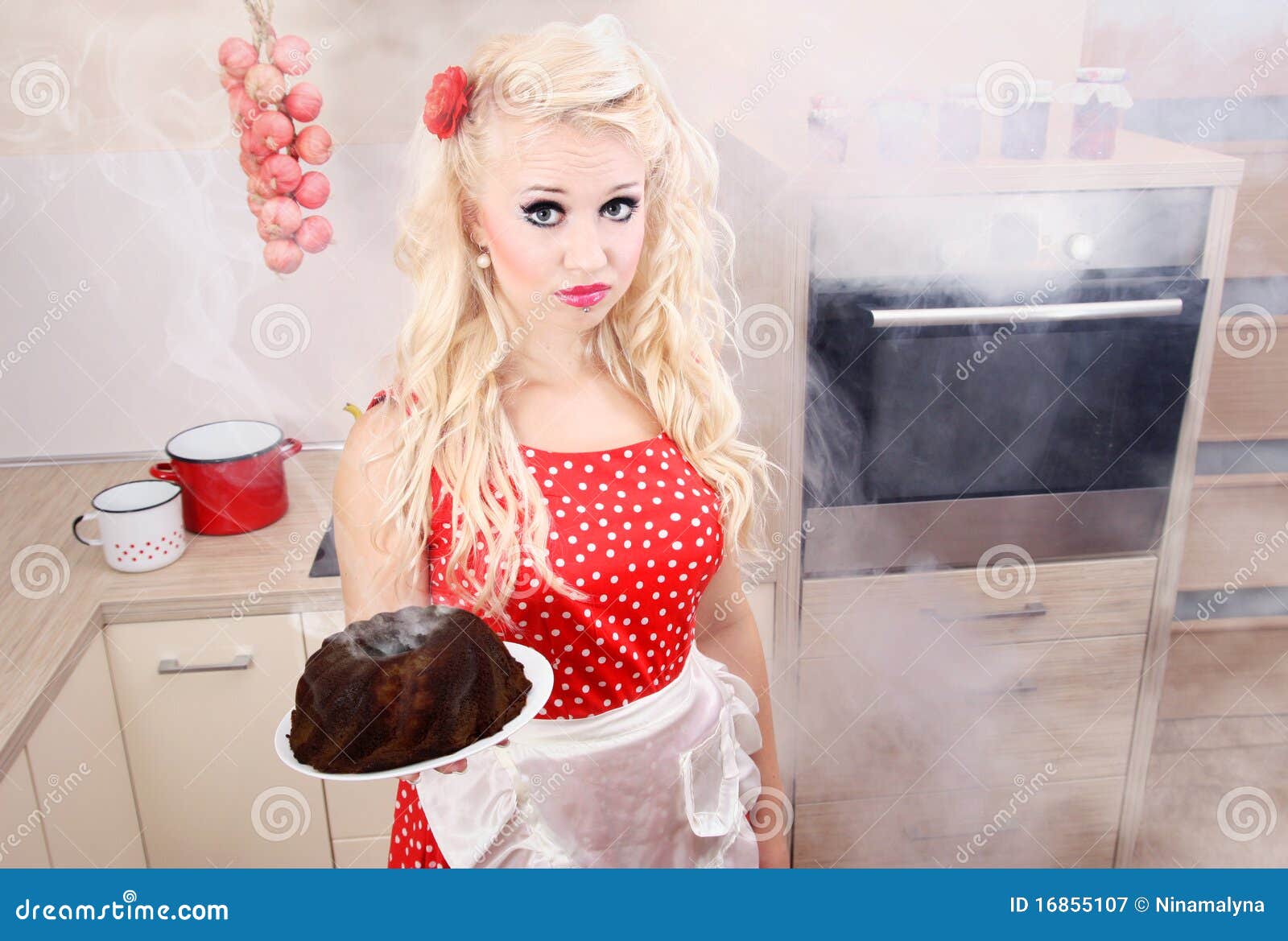 Baking disaster stock image. Image of cake, expression - 16855107