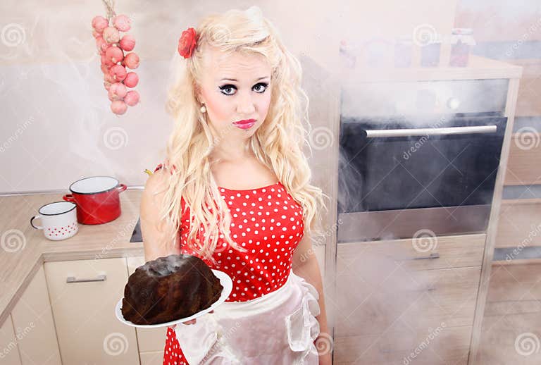 Baking disaster stock image. Image of cake, expression - 16855107