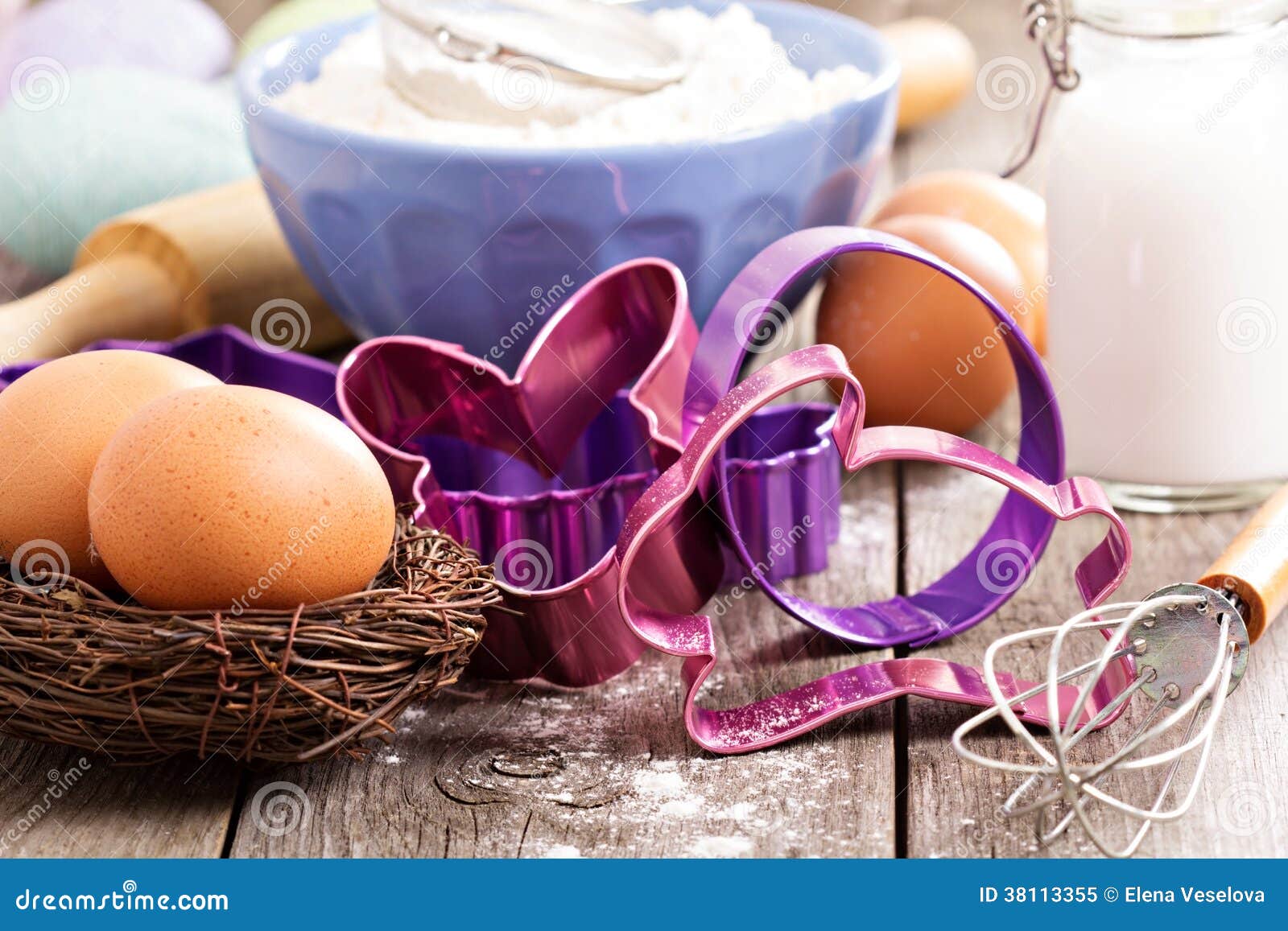 Baking for Easter stock image. Image of ingredients, flour - 38113355