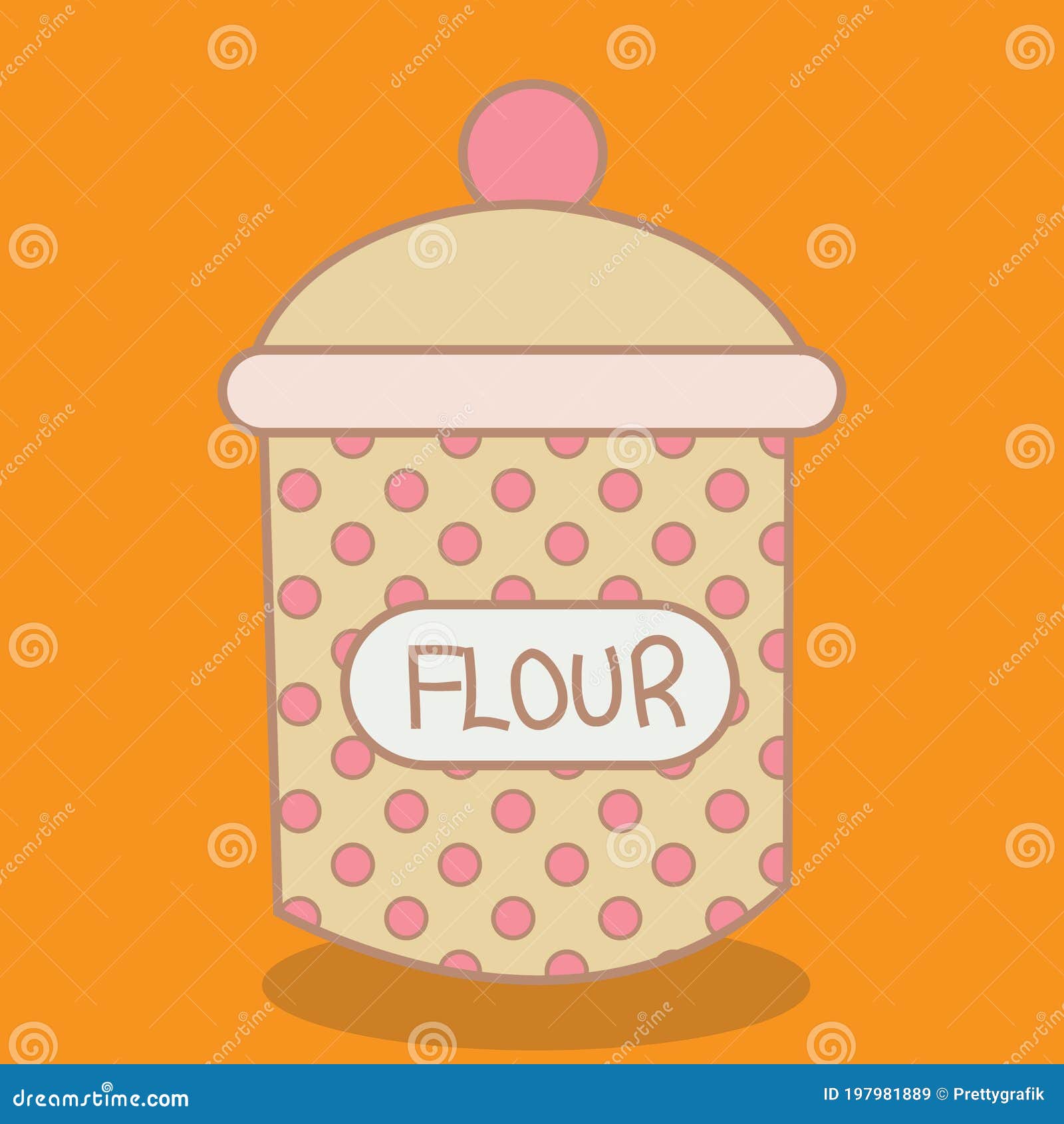 Baking flour 01 stock vector. Illustration of vectors - 197981889