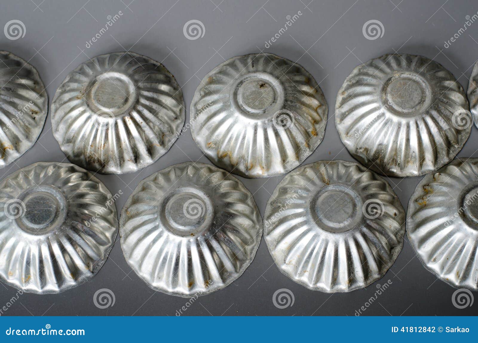 Baking forms stock photo. Image of silver, baking, retro - 41812842