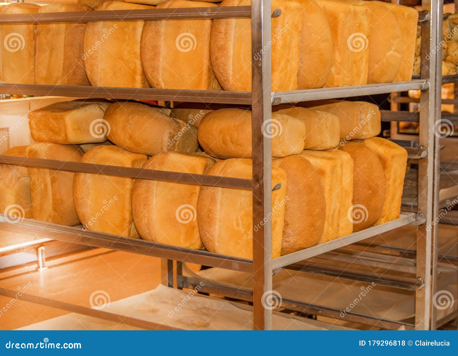 Baking Fresh Bread in a Mini-bakery, Supporting Small Businesses Stock ...