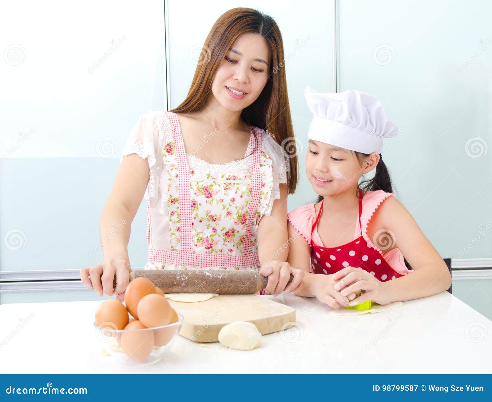 Baking is fun stock image. Image of cake, smile, female - 98799587