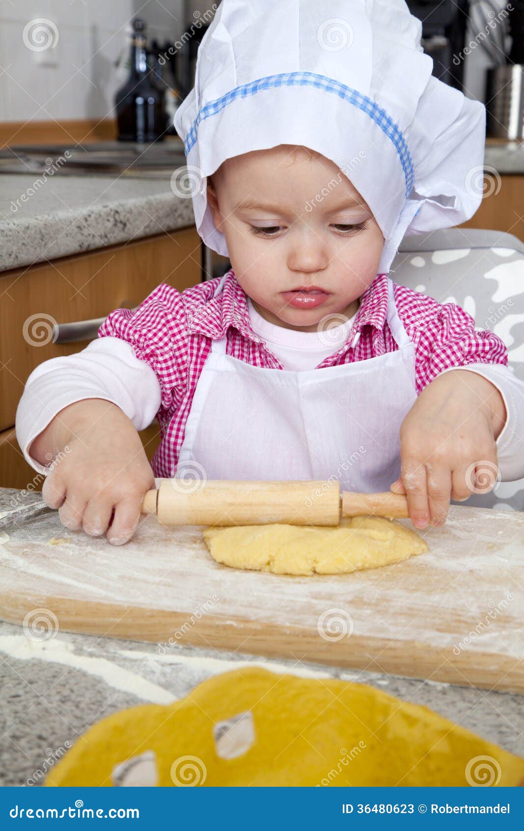 Baking Girl stock image. Image of crust, baked, apron - 36480623
