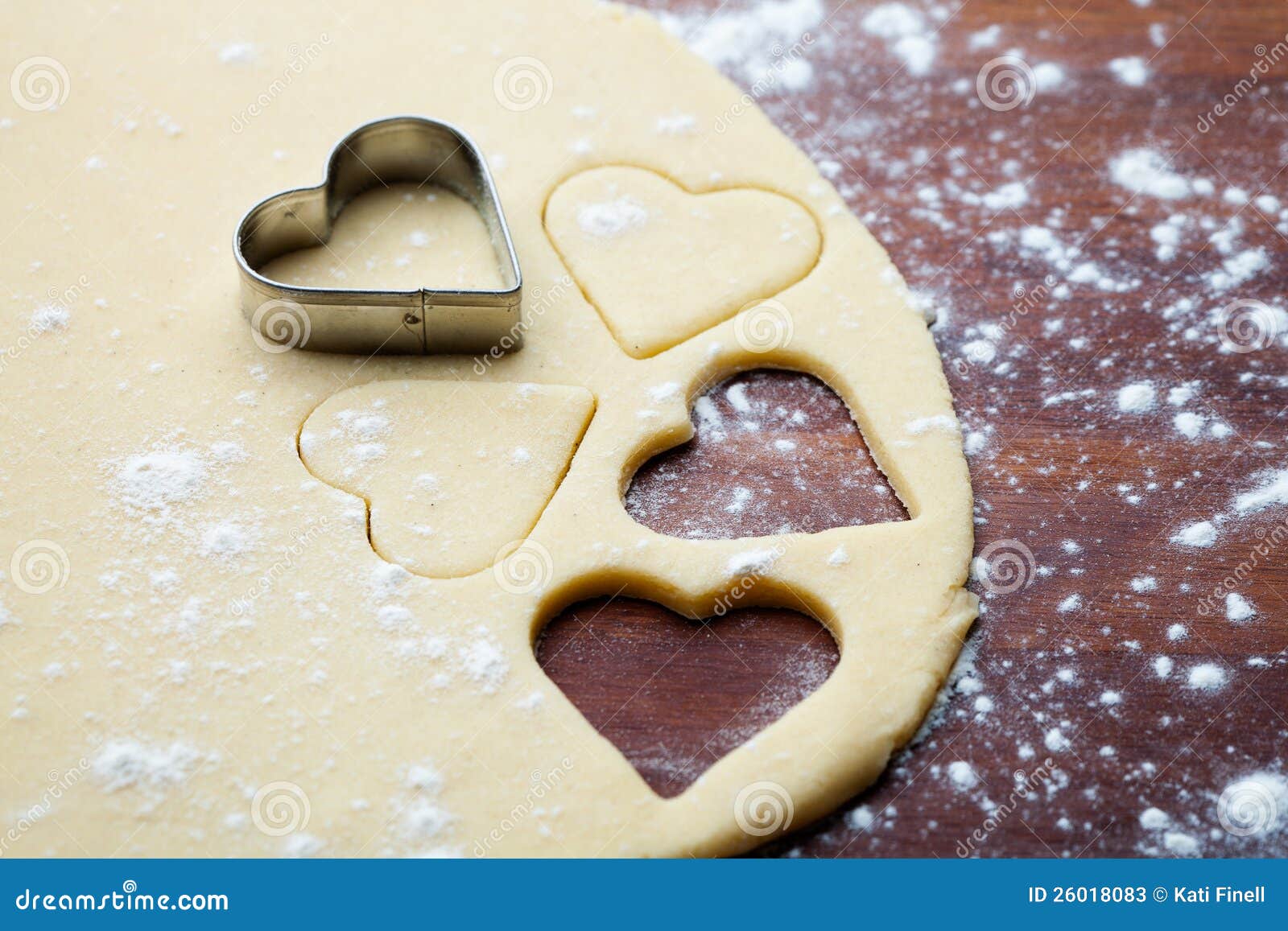 Baking heart cookies stock image. Image of baking, bakery - 26018083