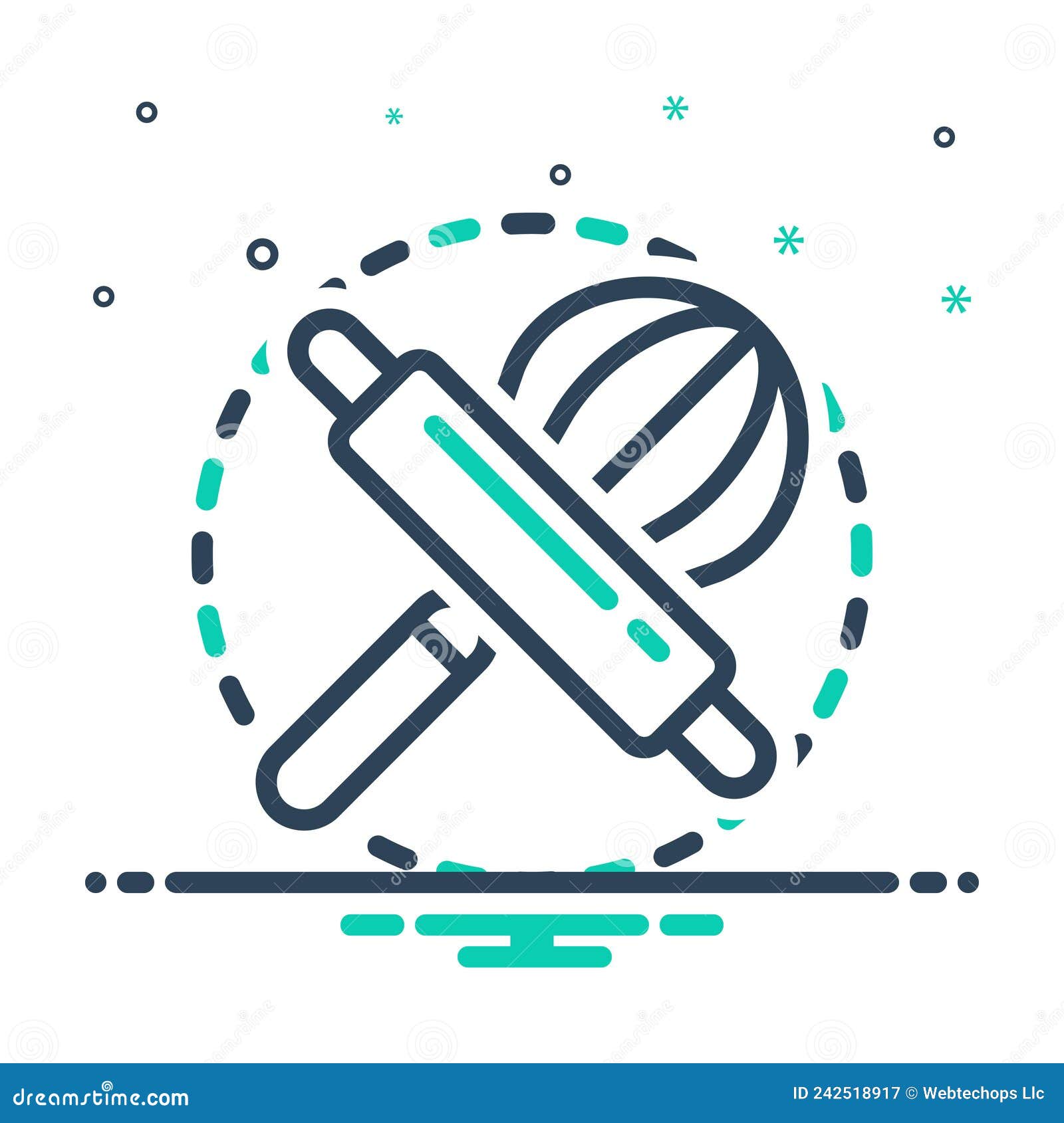 Mix Icon for Baking, Calcination and Ripeness Stock Vector ...