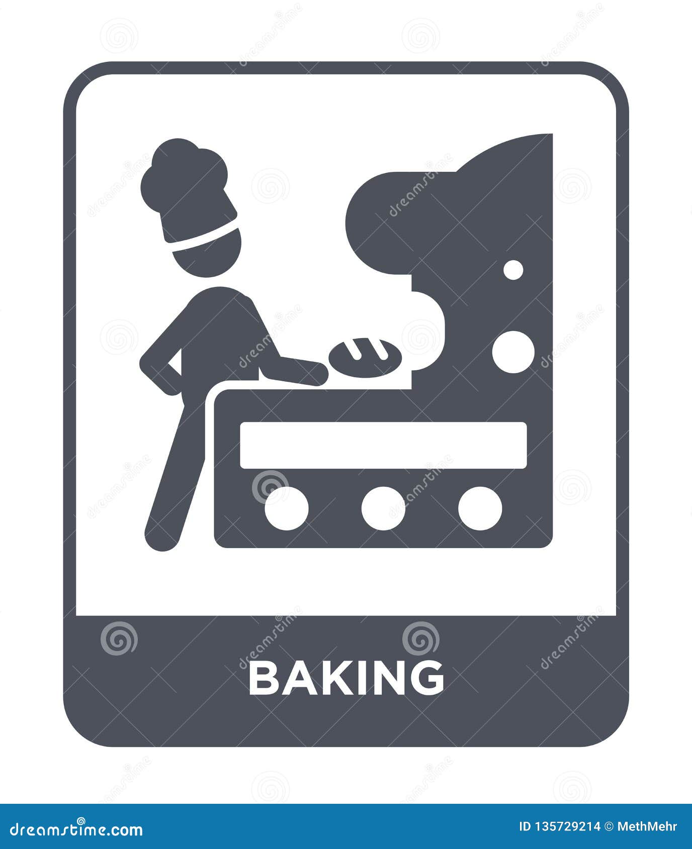 Baking Icon in Trendy Design Style. Baking Icon Isolated on White ...