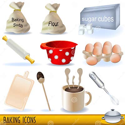 Baking icons stock vector. Illustration of equipment - 14667025