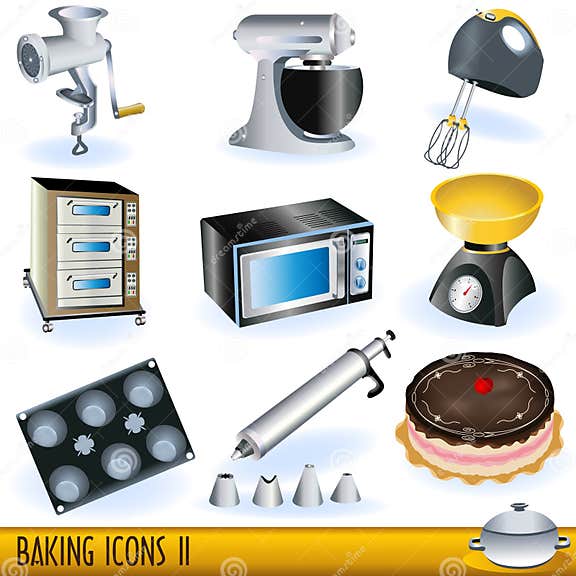 Baking icons 2 stock vector. Illustration of baking, sign - 14666997