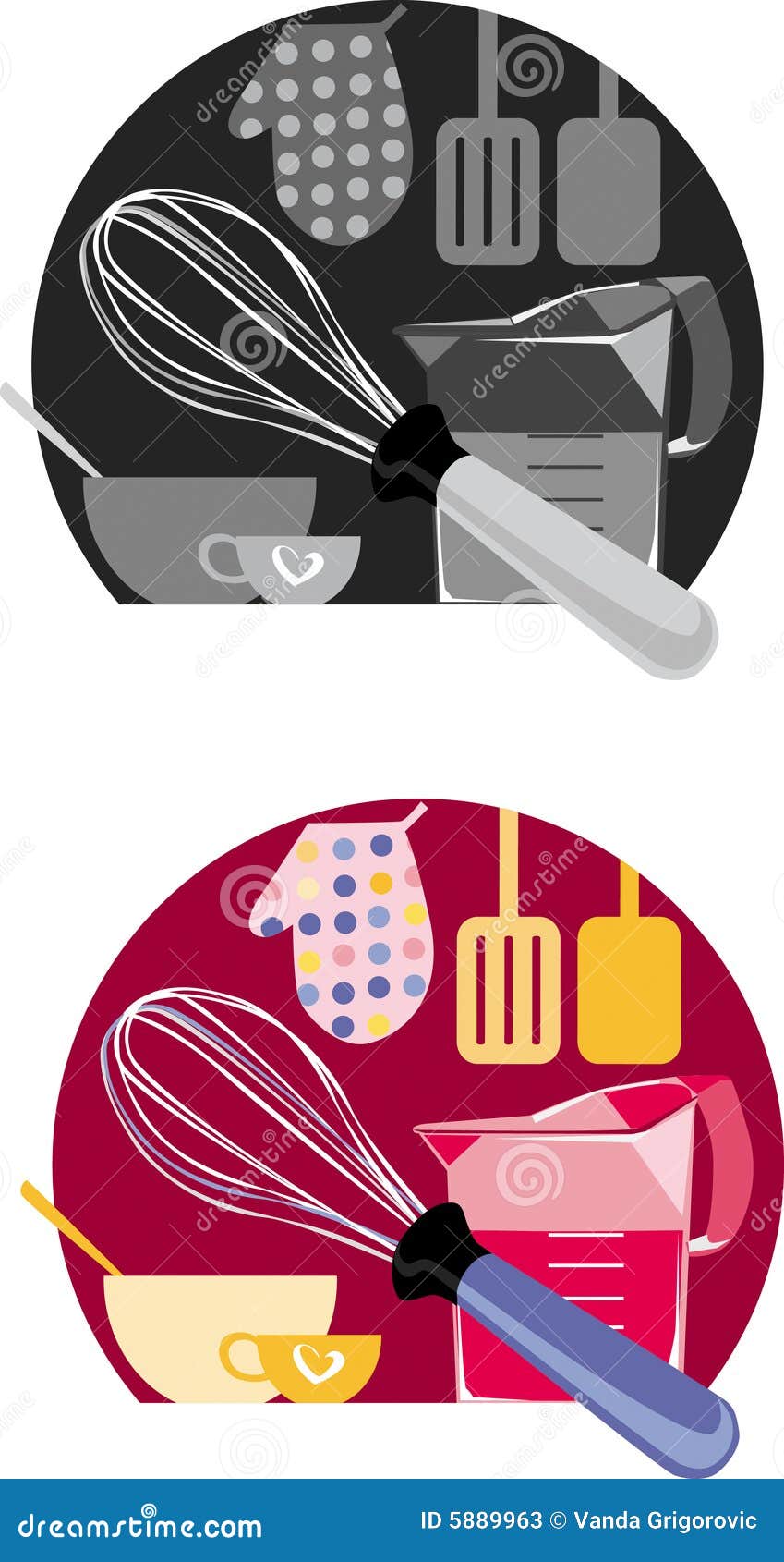 Baking icons stock vector. Illustration of colourful, cooking - 5889963