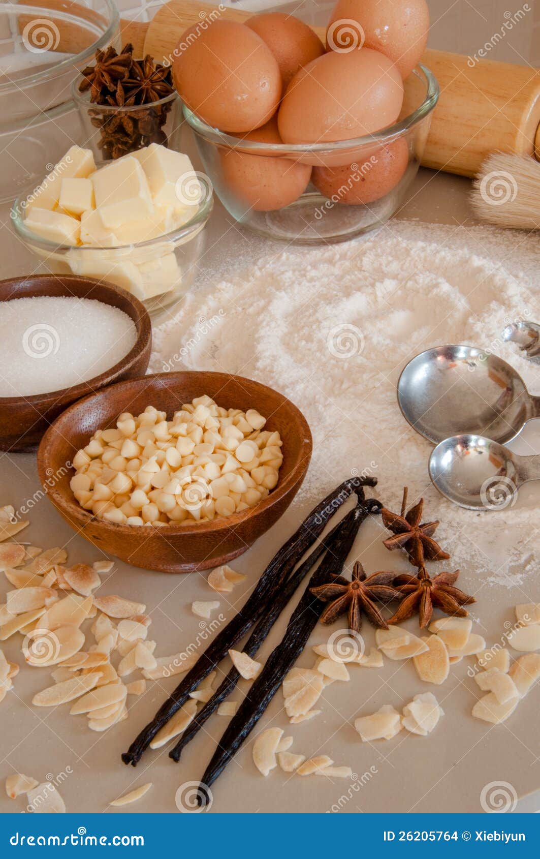 Baking ingredients stock photo. Image of homemade, baking - 26205764