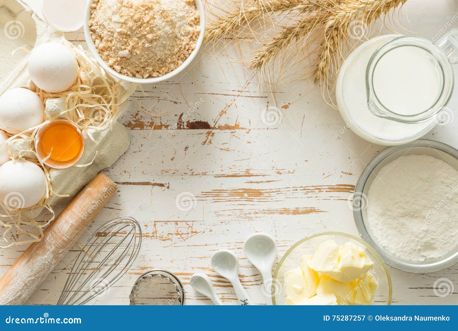 Baking Ingredients Background Stock Image - Image of baking, food: 75287257