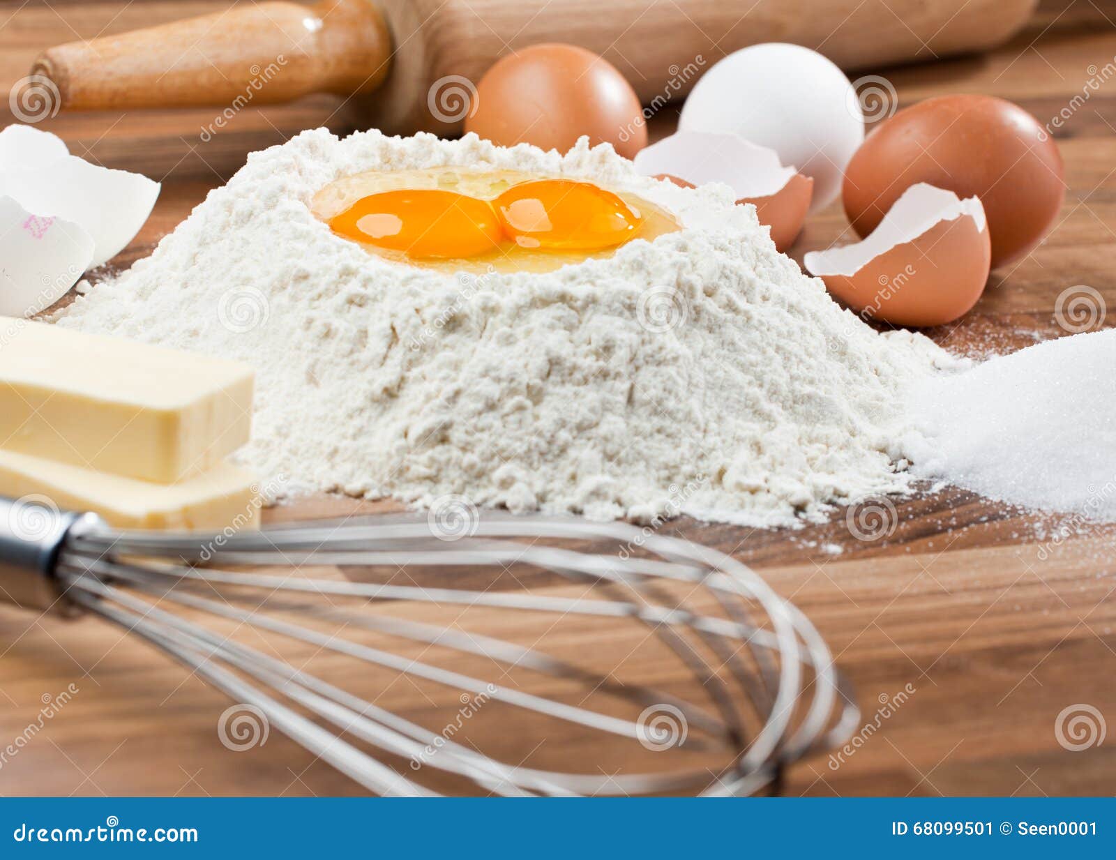 Baking ingredients stock image. Image of kitchen, baking - 68099501
