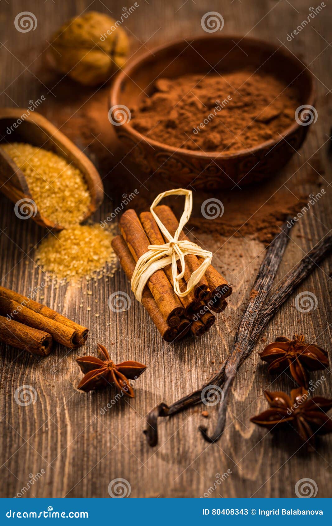 Baking Ingredients and Spices Stock Image - Image of homemade, closeup ...