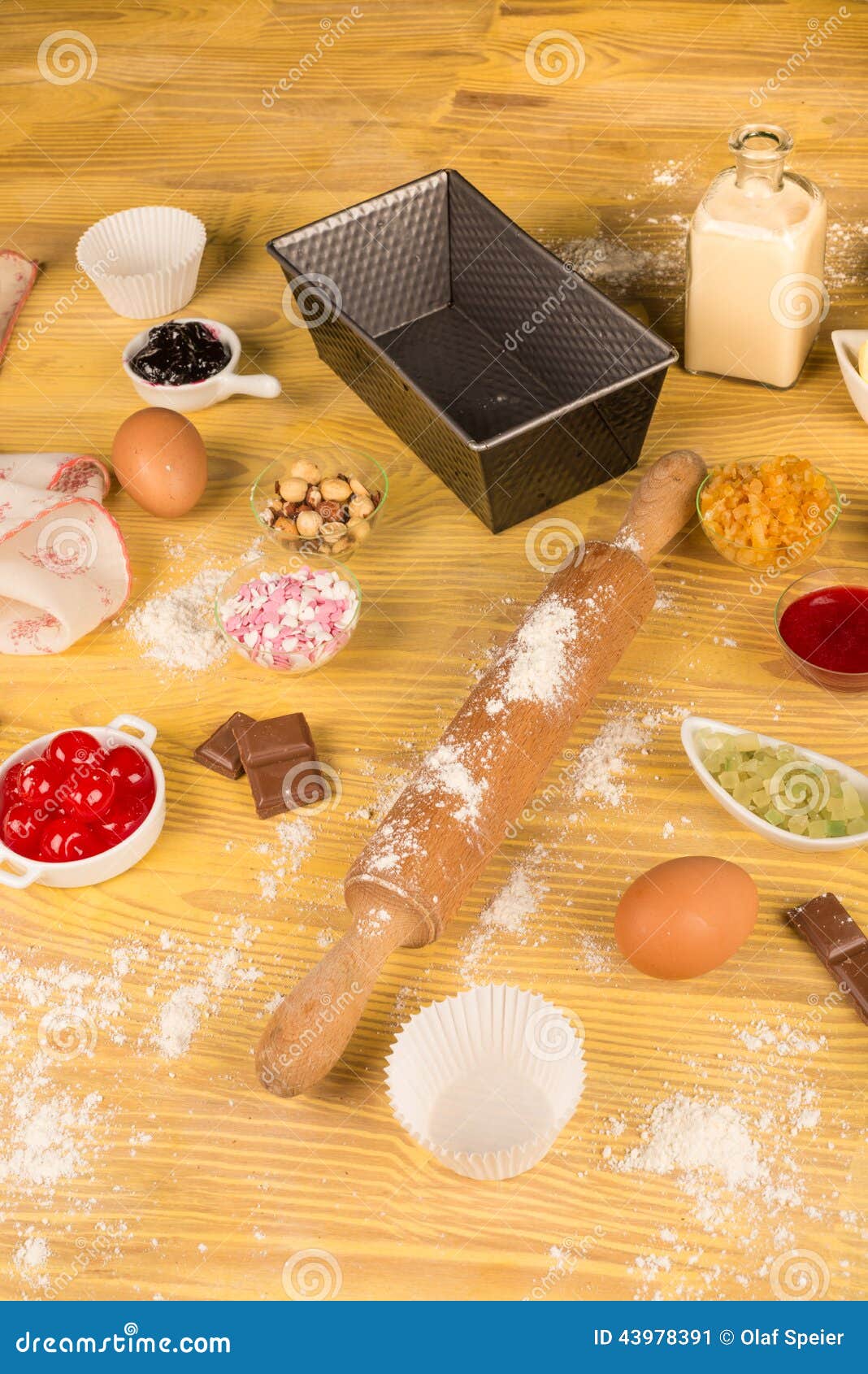 Baking Ingredients Still Life Stock Image - Image of flour, milk: 43978391