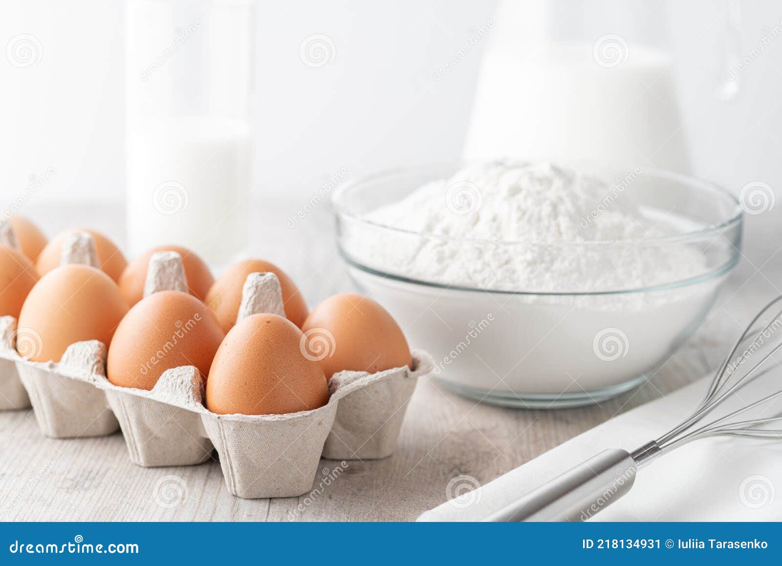 Baking Ingredients on White Background Stock Image - Image of healthy ...