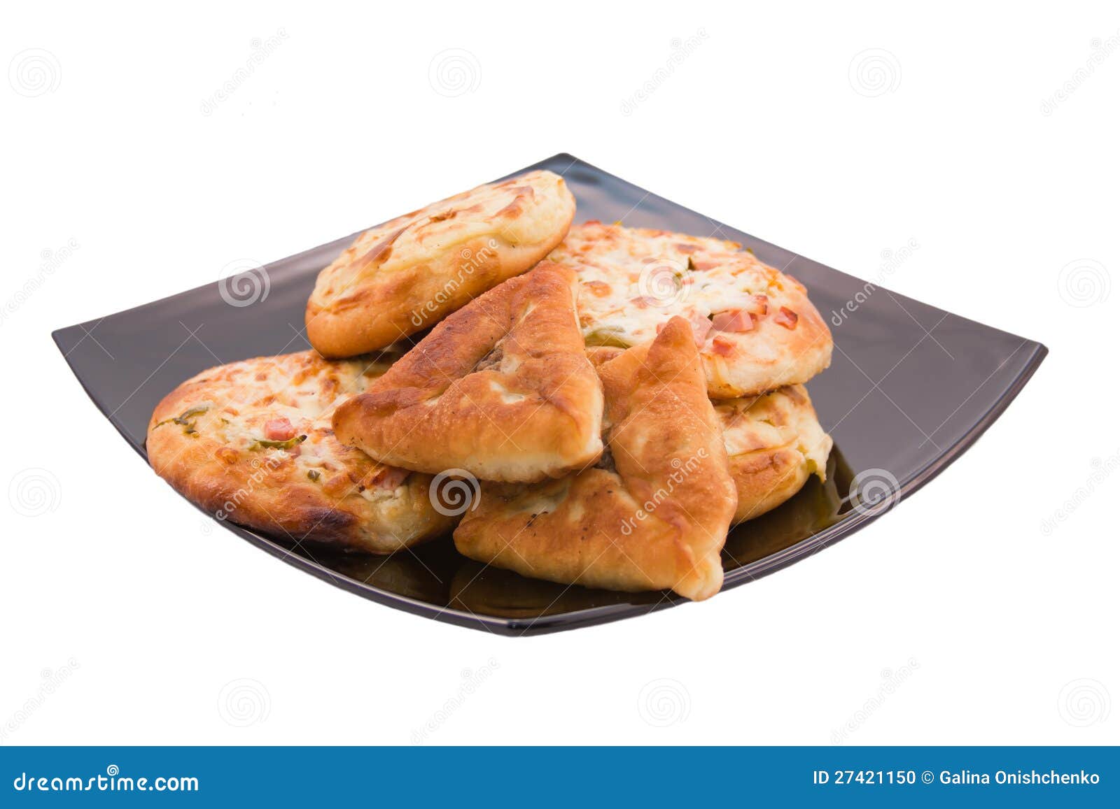 Baking on a Large Platter on a White Background Stock Photo - Image of ...