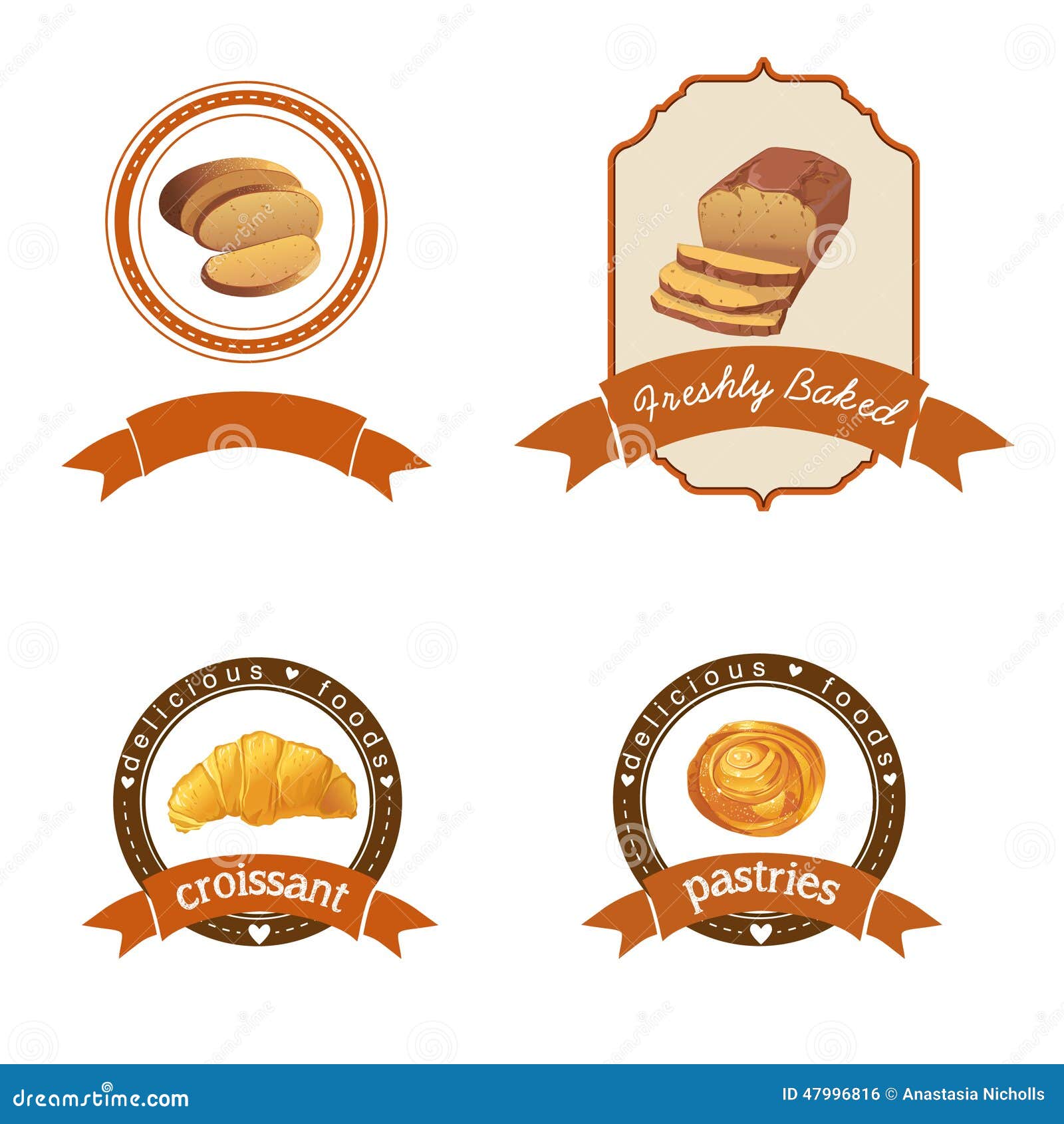 Baking Logo Set, Vector Illustration. Stock Vector - Illustration of ...