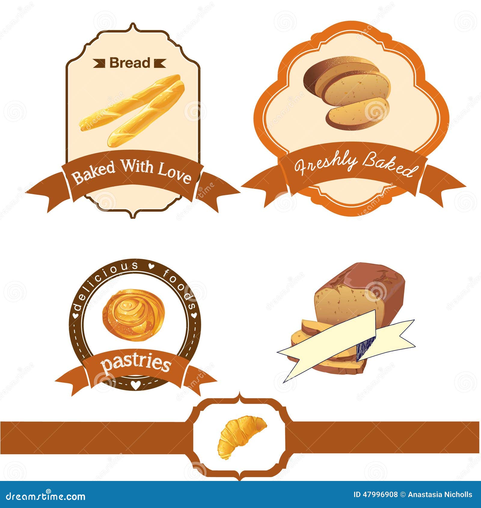 Baking Logo Set, Vector Illustration. Stock Vector - Illustration of ...