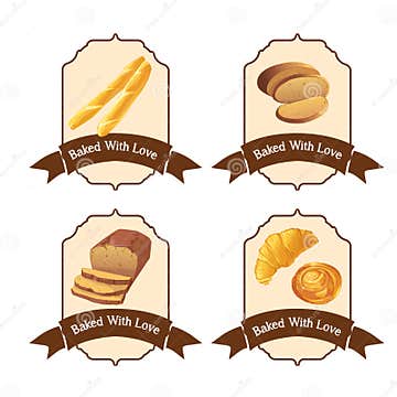 Baking Logo Set, Vector Illustration. Stock Vector - Illustration of ...