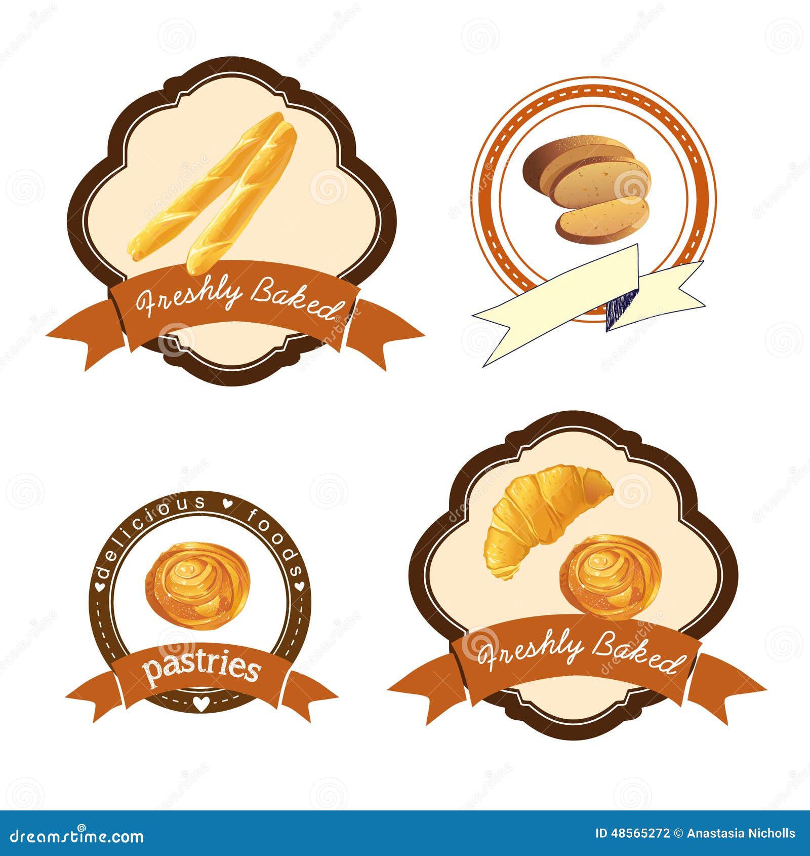 Baking Logo Set, Vector Illustration. Stock Vector - Illustration of ...