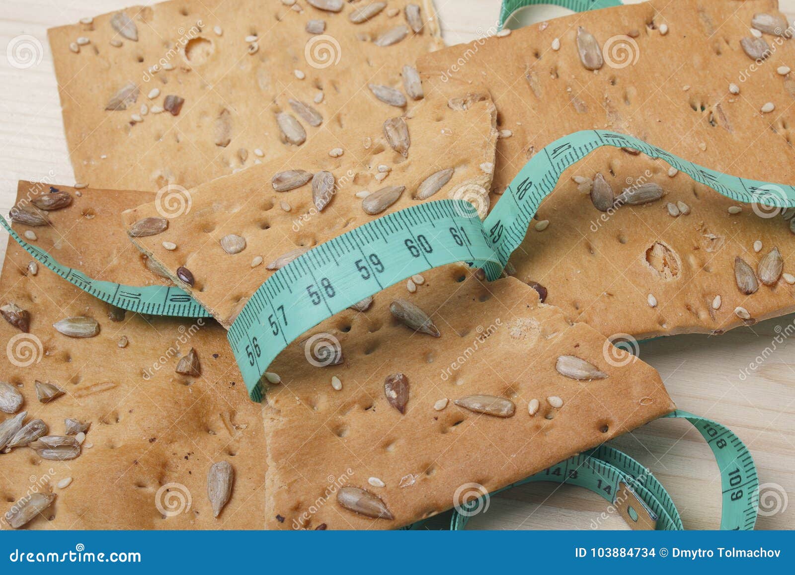 Baking and Measuring Tape on a Table Stock Photo - Image of background ...