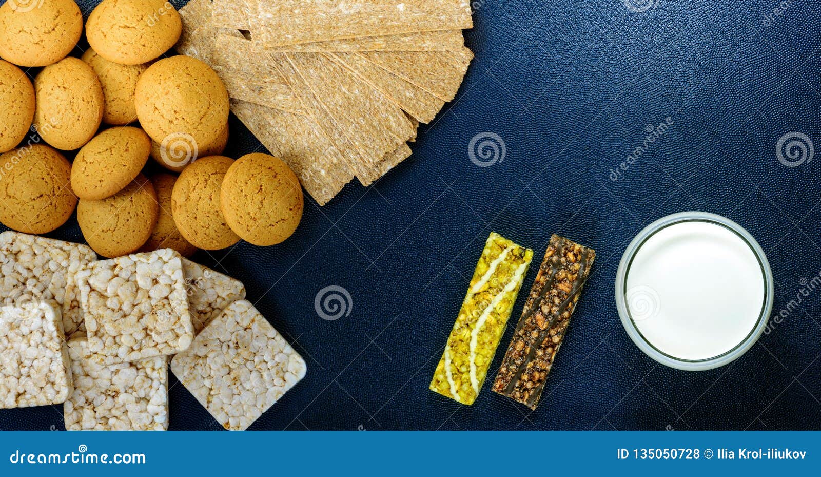 Baking with Milk. Breakfast. Nutritional Bars. Stock Photo - Image of ...