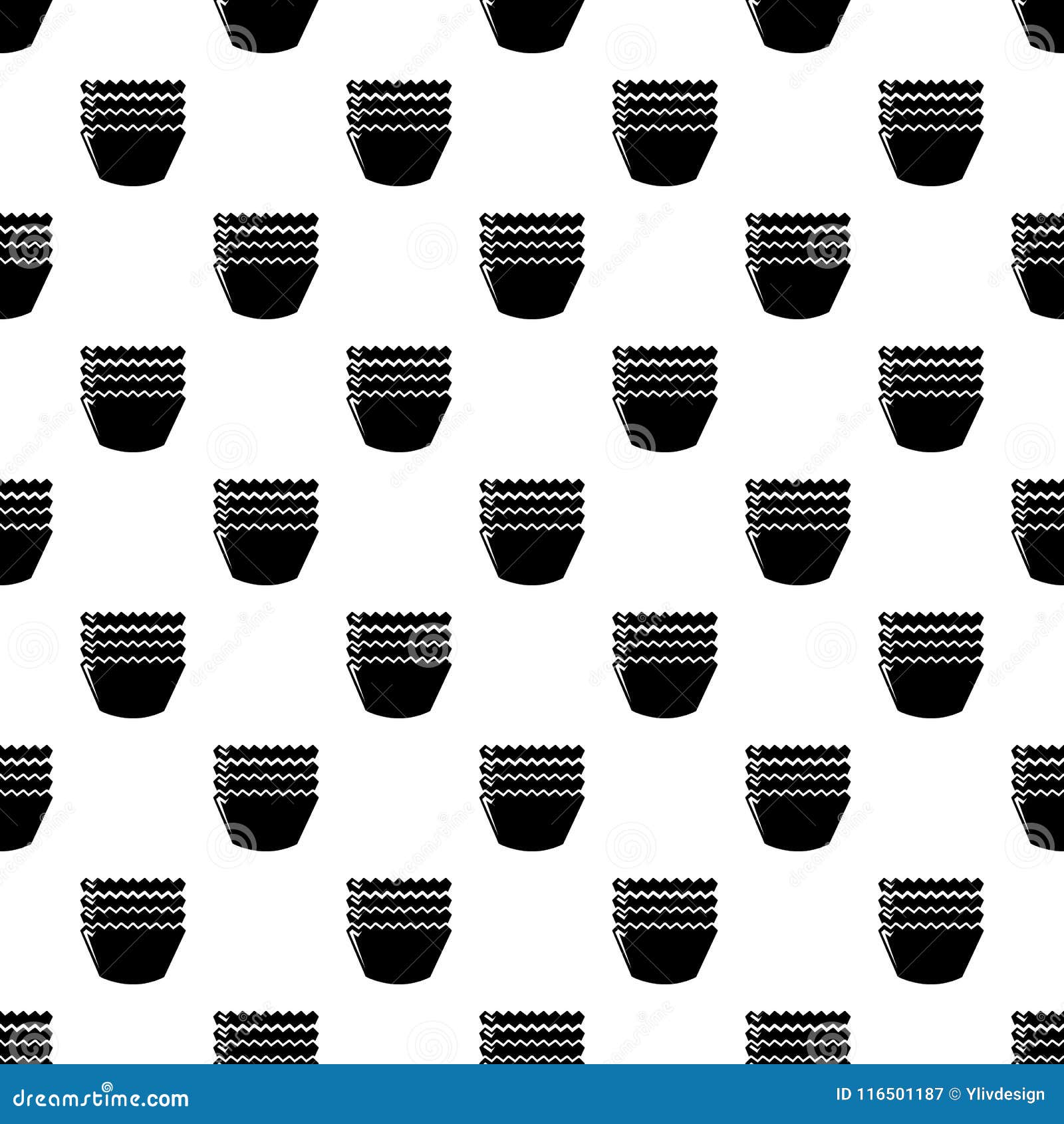 Baking Molds Pattern Vector Seamless Stock Vector - Illustration of ...