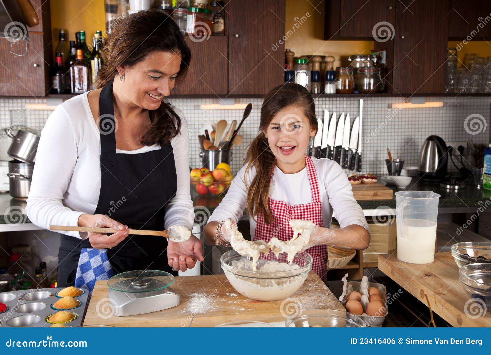 Baking with mum stock photo. Image of baking, laughing - 23416406