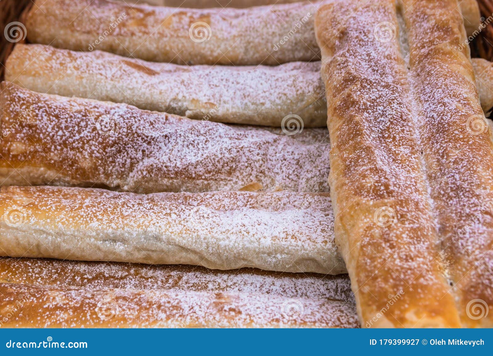Baking, Oblong Bread Sprinkled with White Powder. Cooking As a Hobby ...