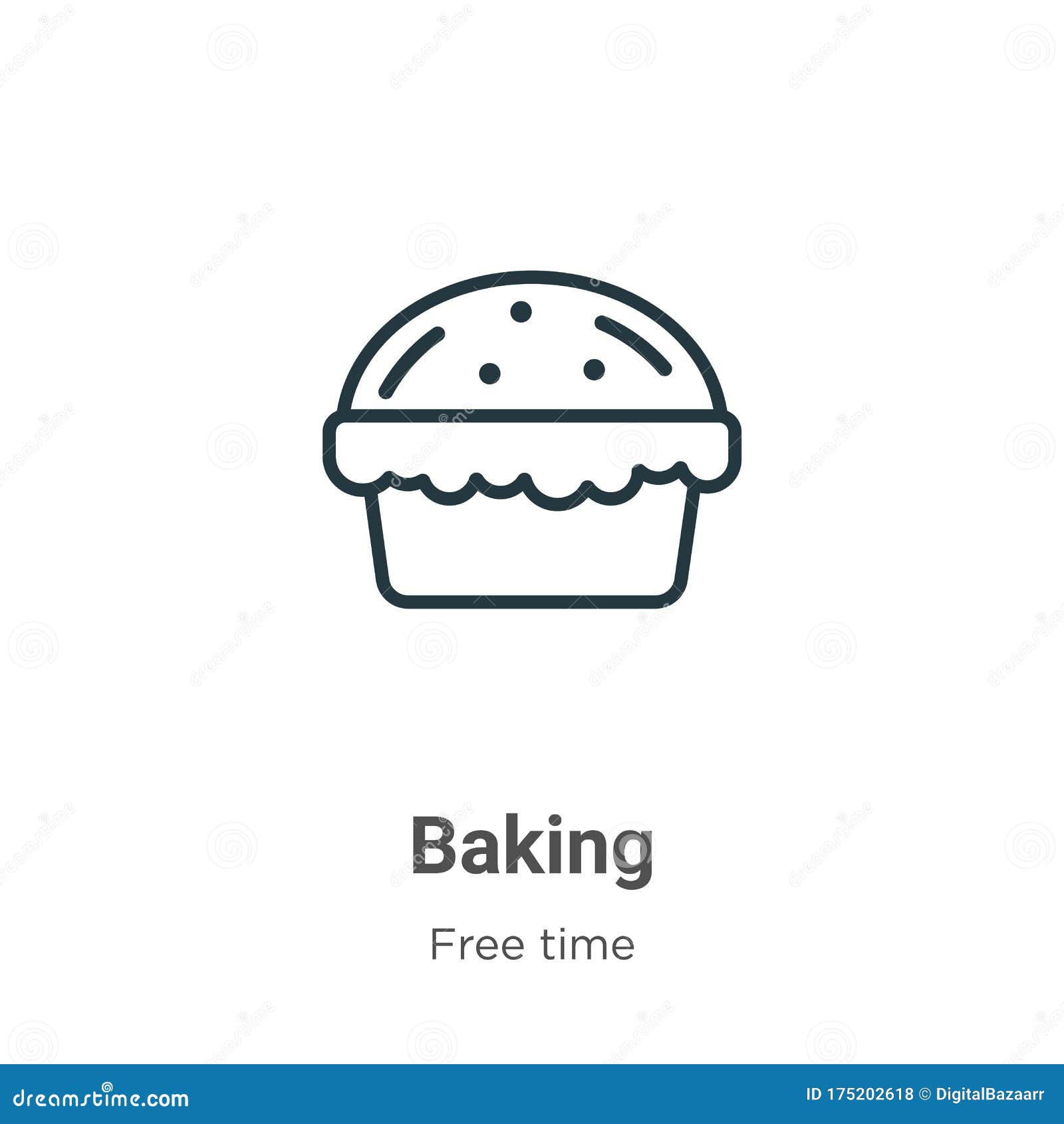 Baking Outline Vector Icon. Thin Line Black Baking Icon, Flat Vector ...