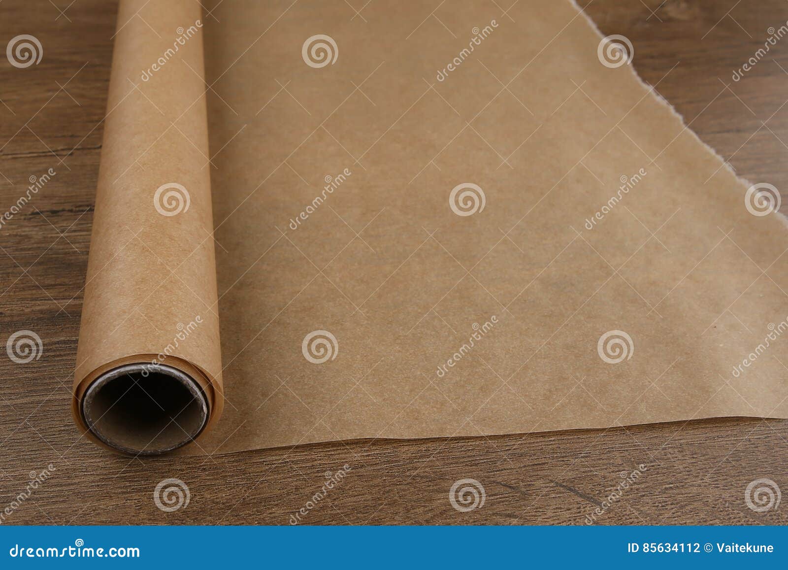 Baking Paper on Wooden Background. Stock Photo - Image of baked ...