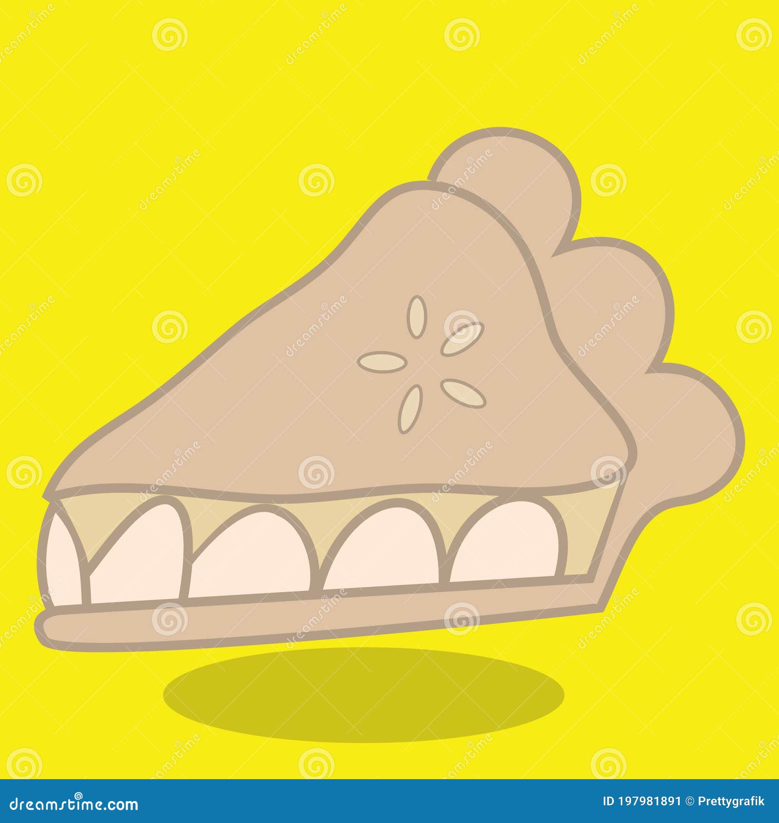 Baking pie slice 03 stock vector. Illustration of graphic - 197981891