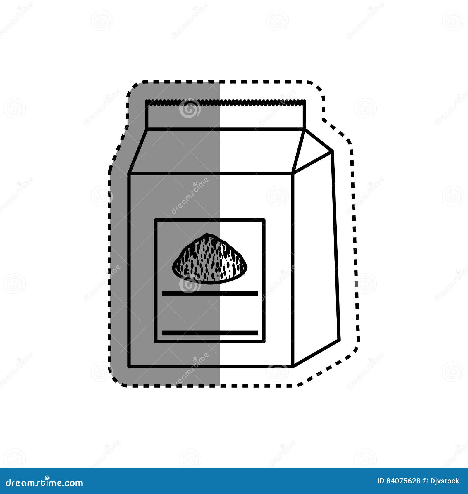 Baking powder bag stock illustration. Illustration of cereal - 84075628
