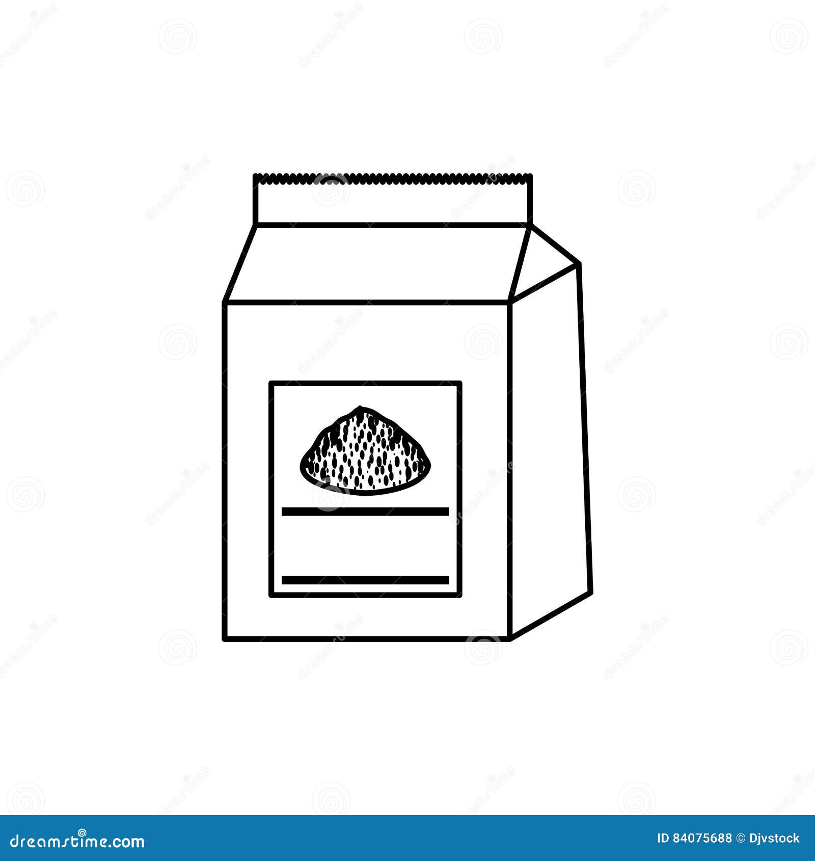 Baking powder bag stock illustration. Illustration of cereal - 84075688