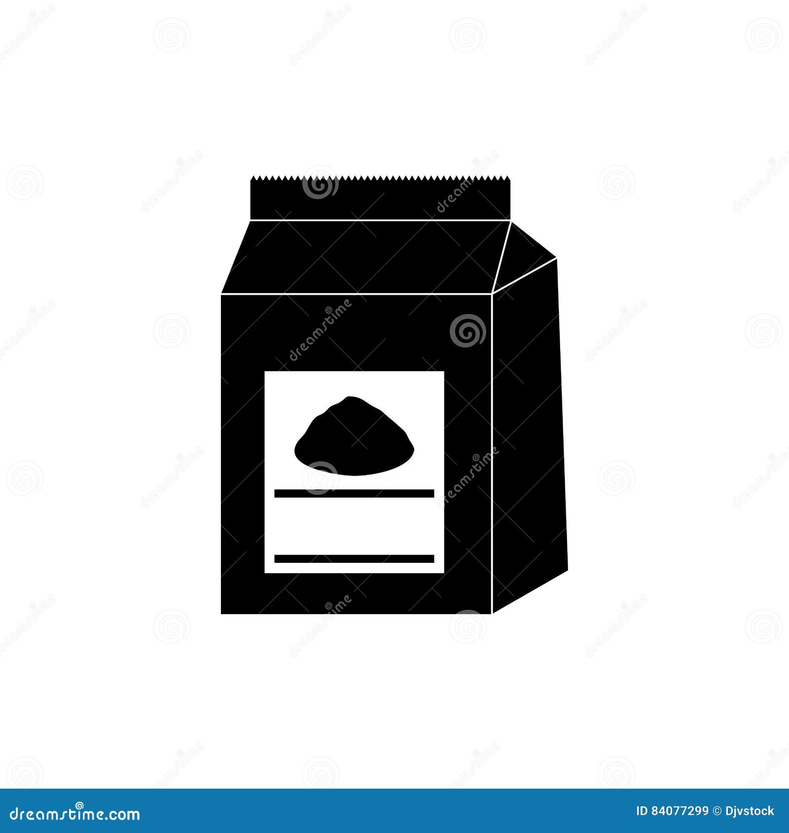 Baking powder bag stock illustration. Illustration of bake - 84077299
