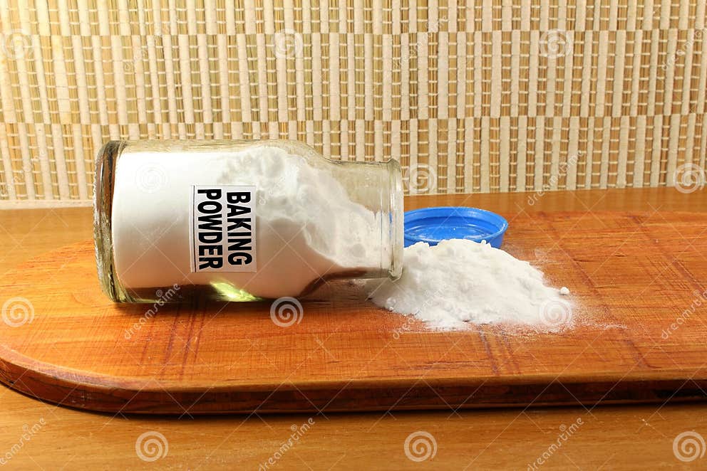 Baking Powder in a Bottle Glass Jar Stock Photo - Image of bathroom ...