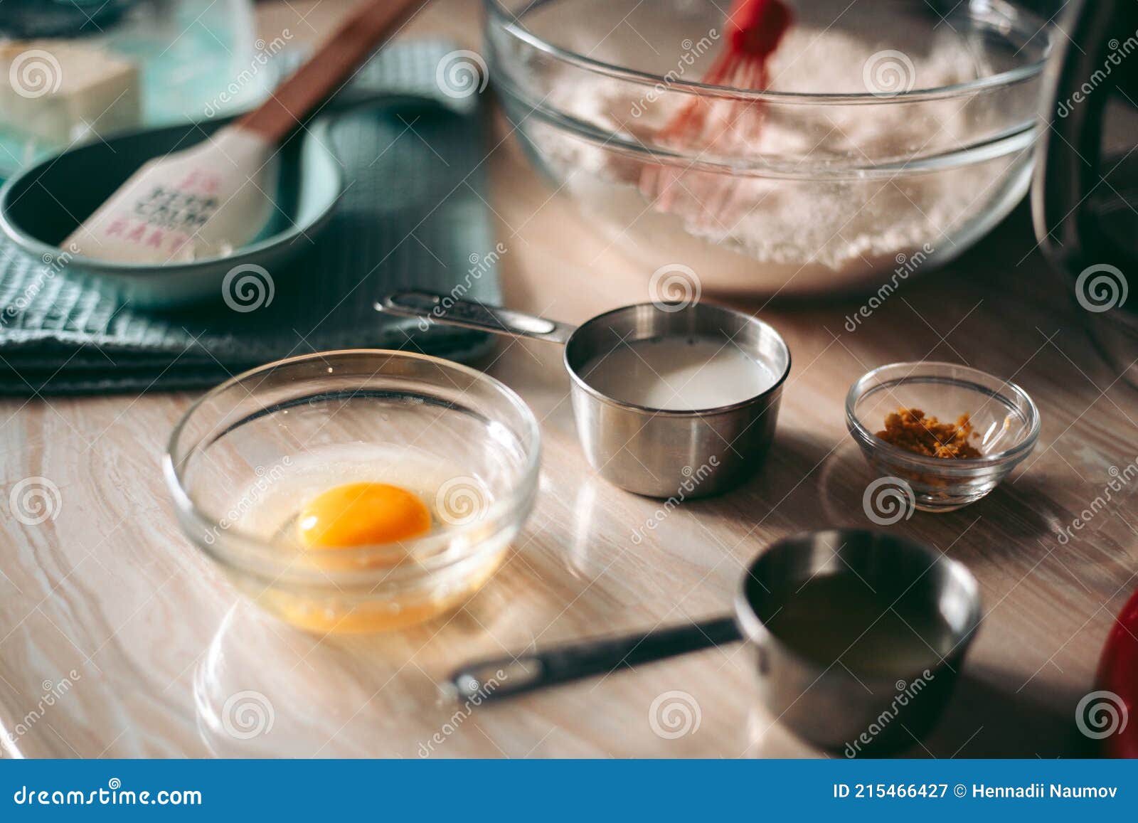 The Baking Process of Baking Pies and Cookies in the Kitchen Stock ...