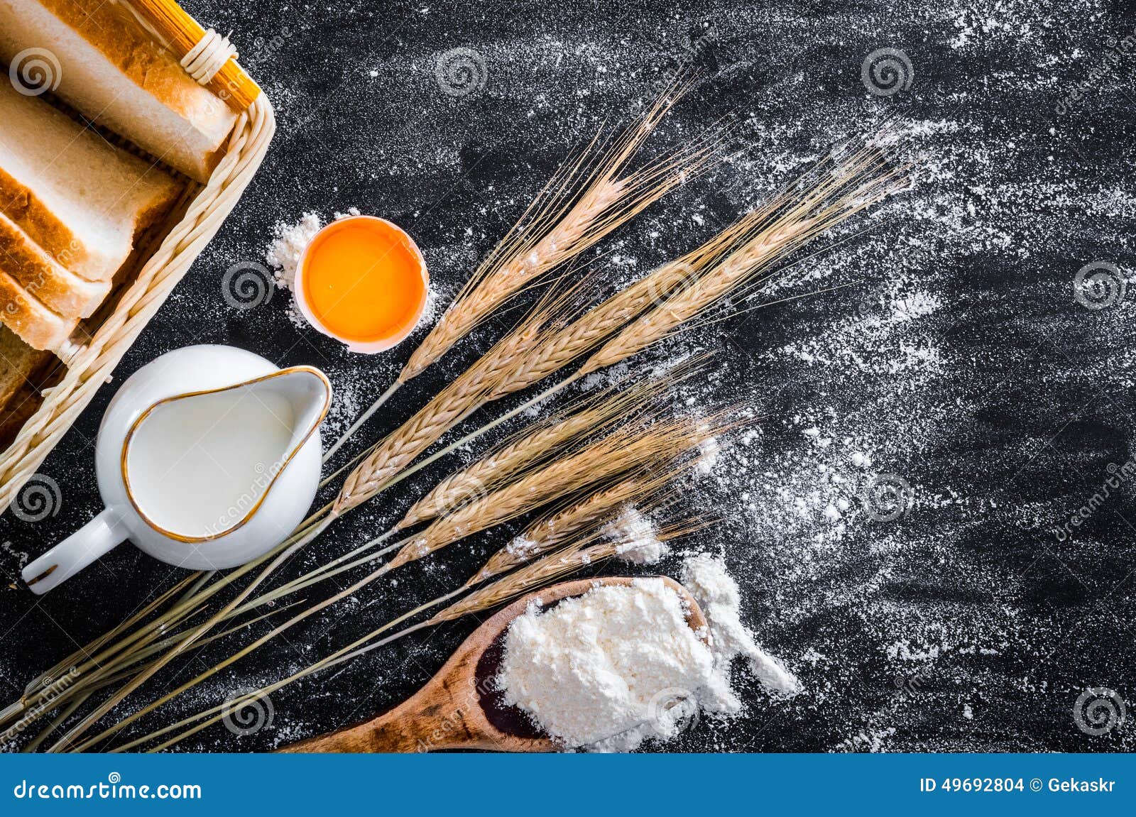 Baking products stock photo. Image of cooking, seed, preparation - 49692804