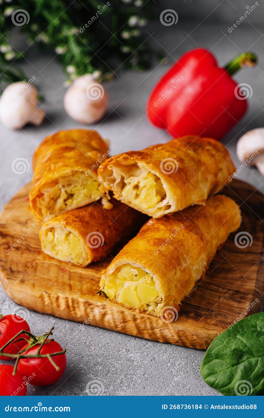 Baking From Puff Pastry. Puffs For Breakfast Or Snack With Sesame Seeds ...