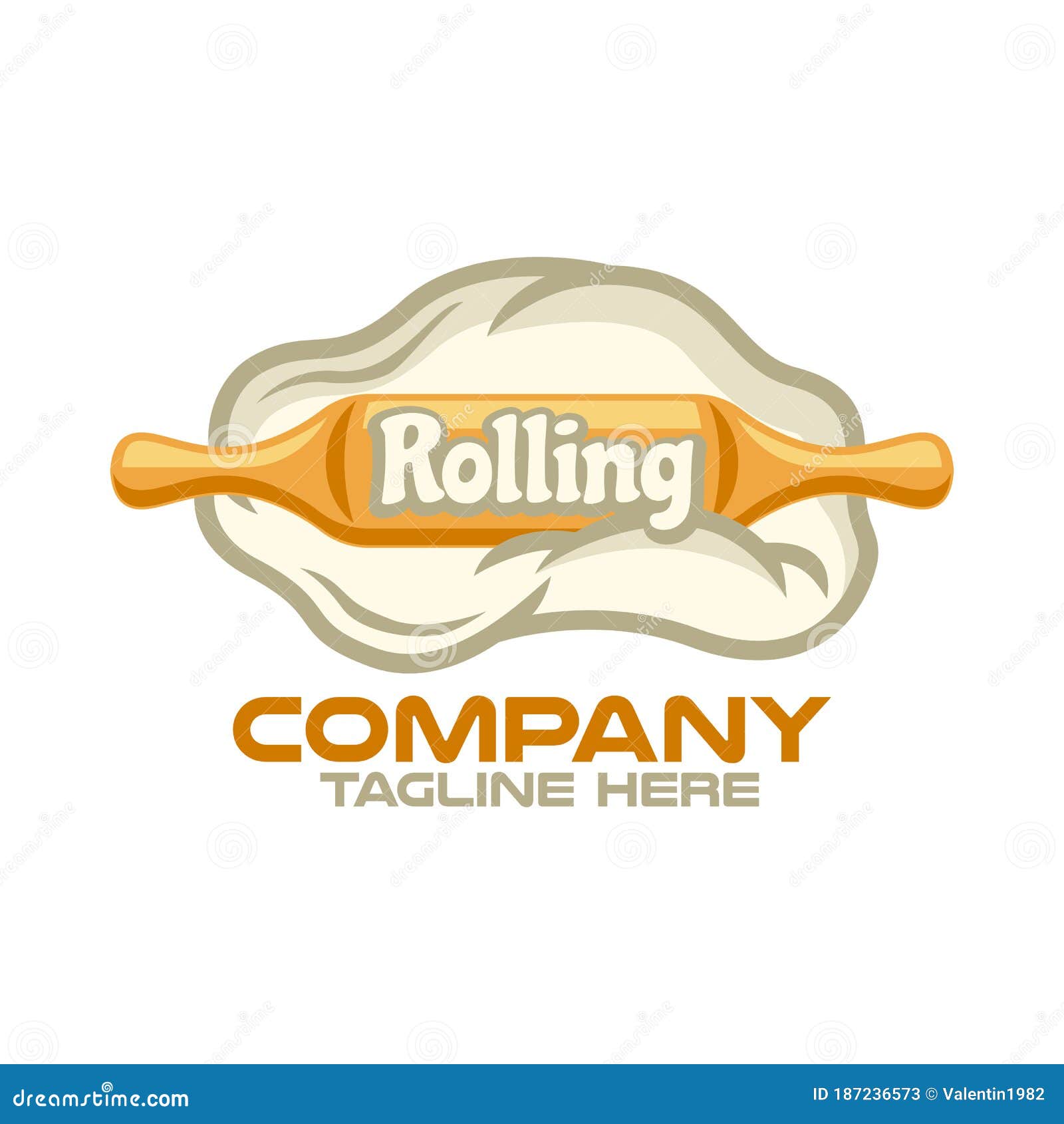 Baking and Rolling Pin Logo. Stock Vector - Illustration of retro ...