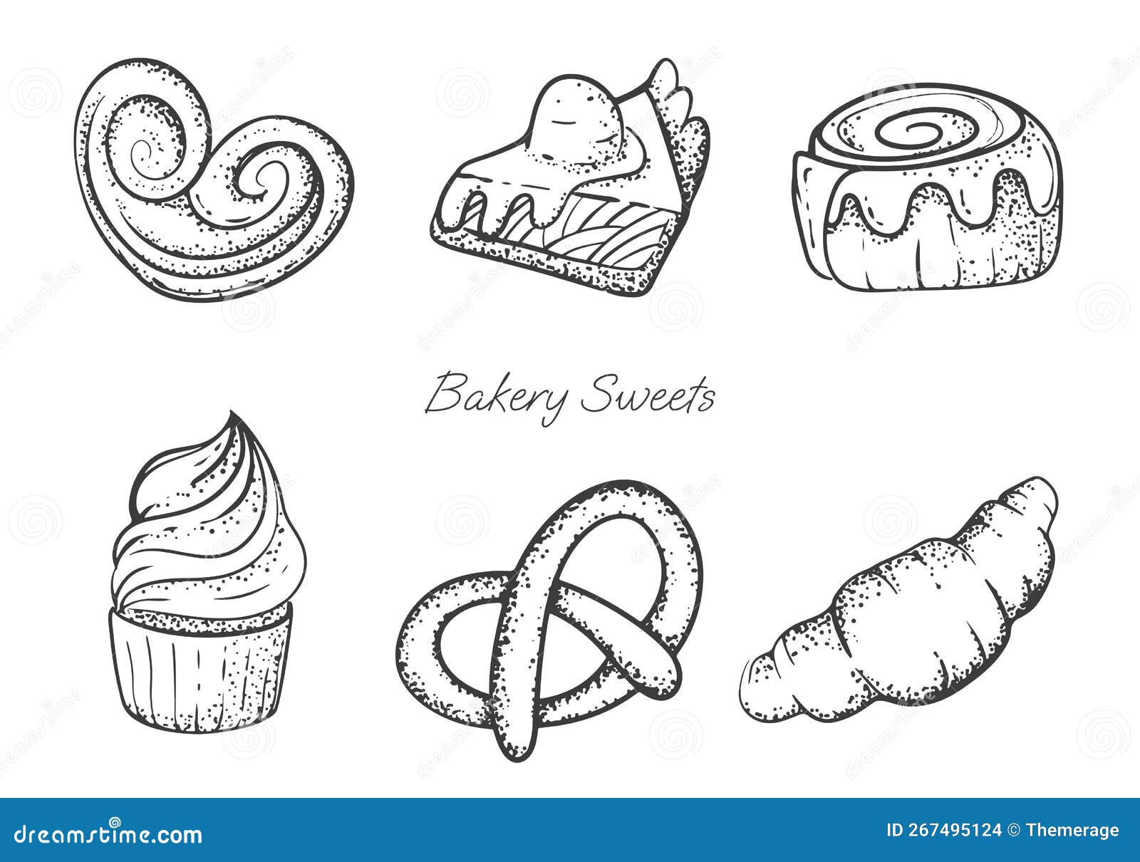 Baking Set of Elements in Hand Drawing Style Stock Vector ...