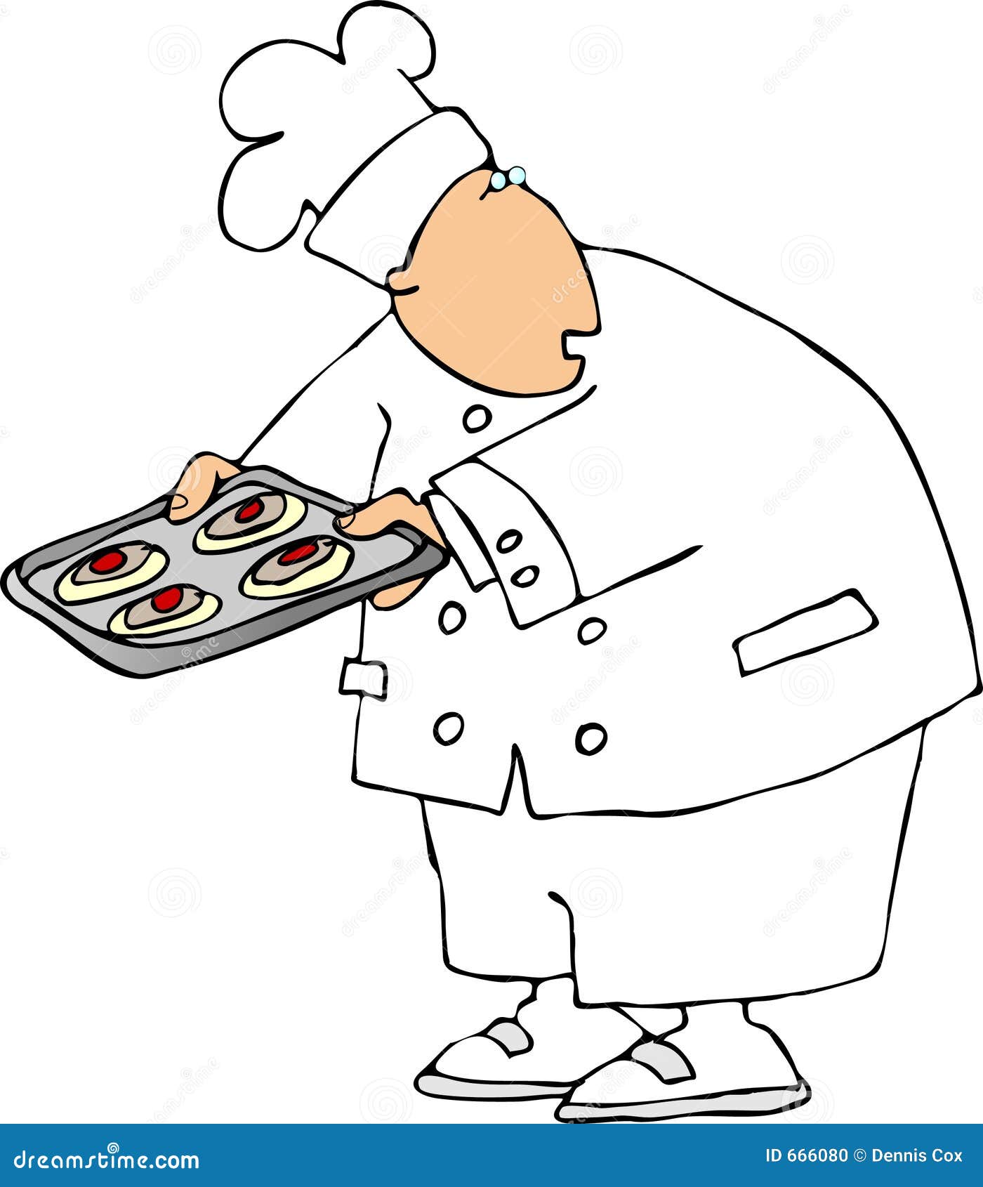 Baking sheet stock illustration. Illustration of chef, comic - 666080