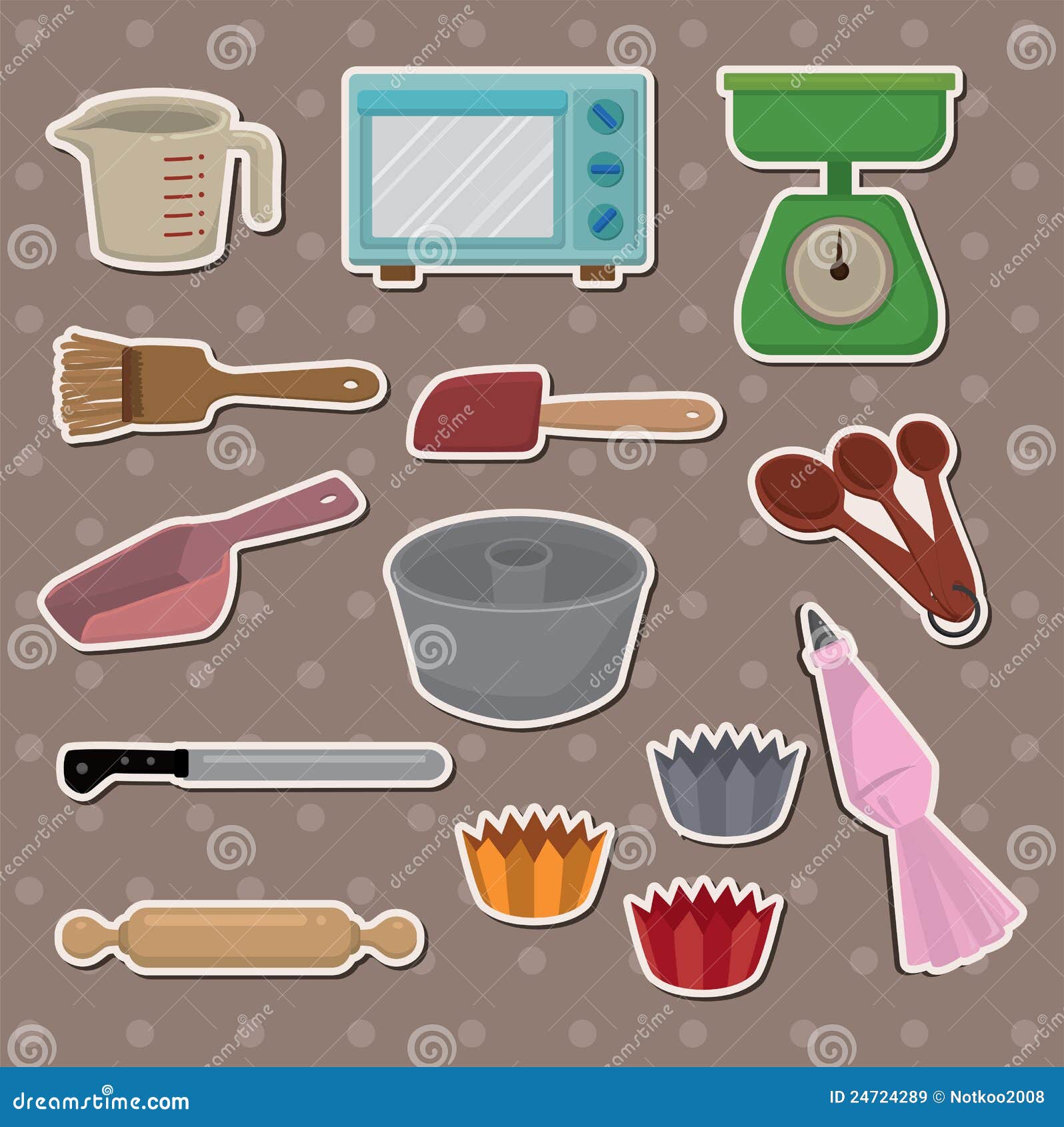 Baking stickers stock vector. Illustration of cute, cook - 24724289