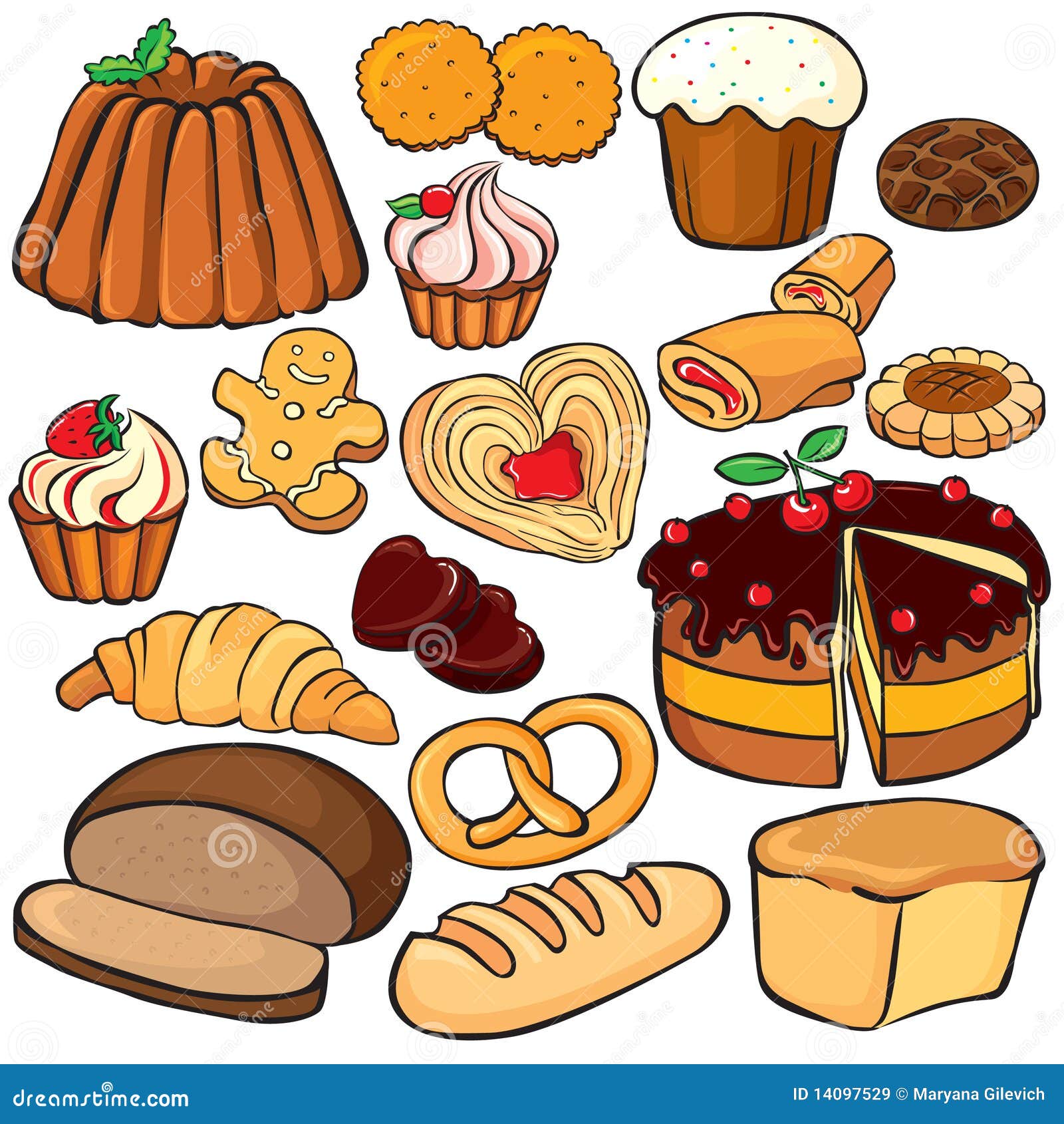 Pop Art Sweets Cartoon Vector | CartoonDealer.com #21360541
