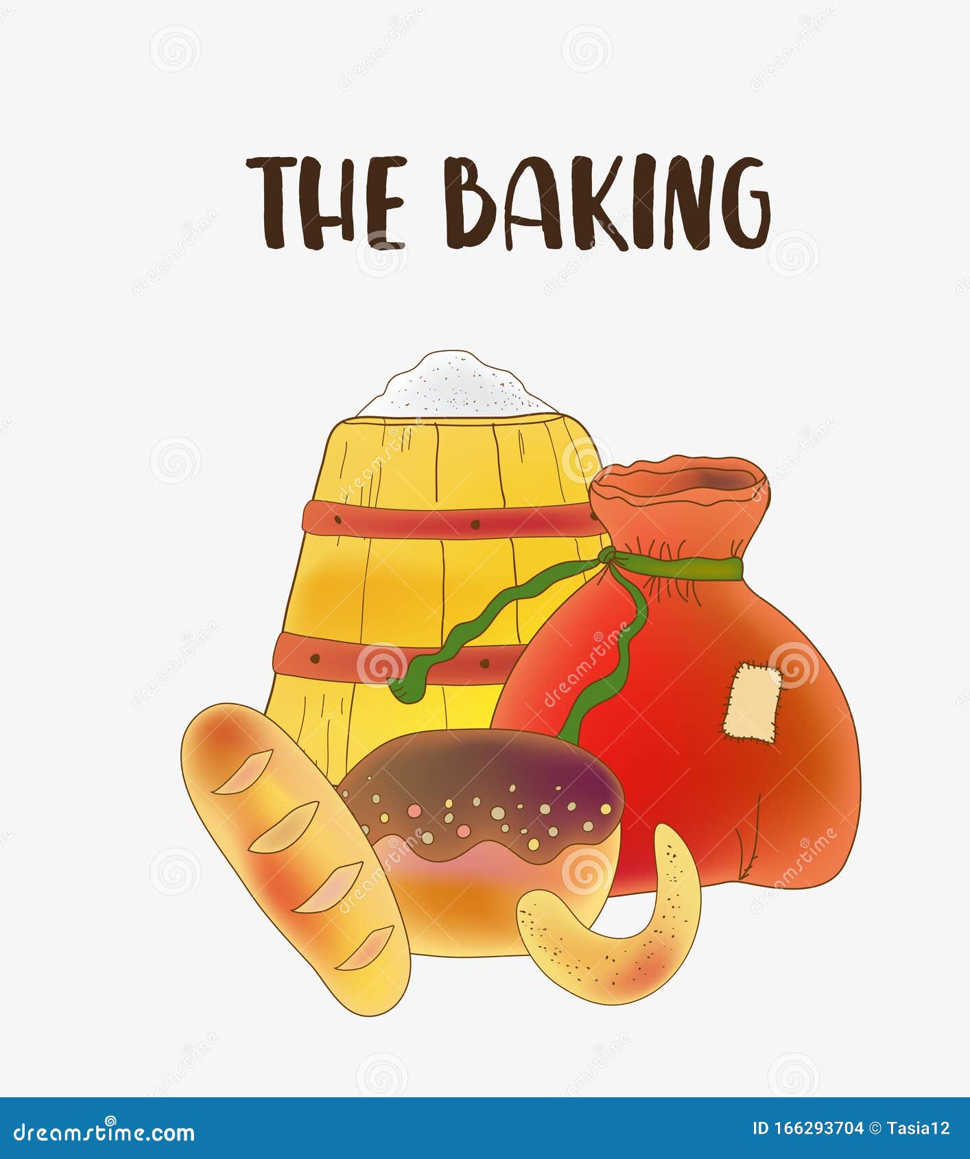 Baking Symbols Set in Color. Vector Illustration Stock Vector ...