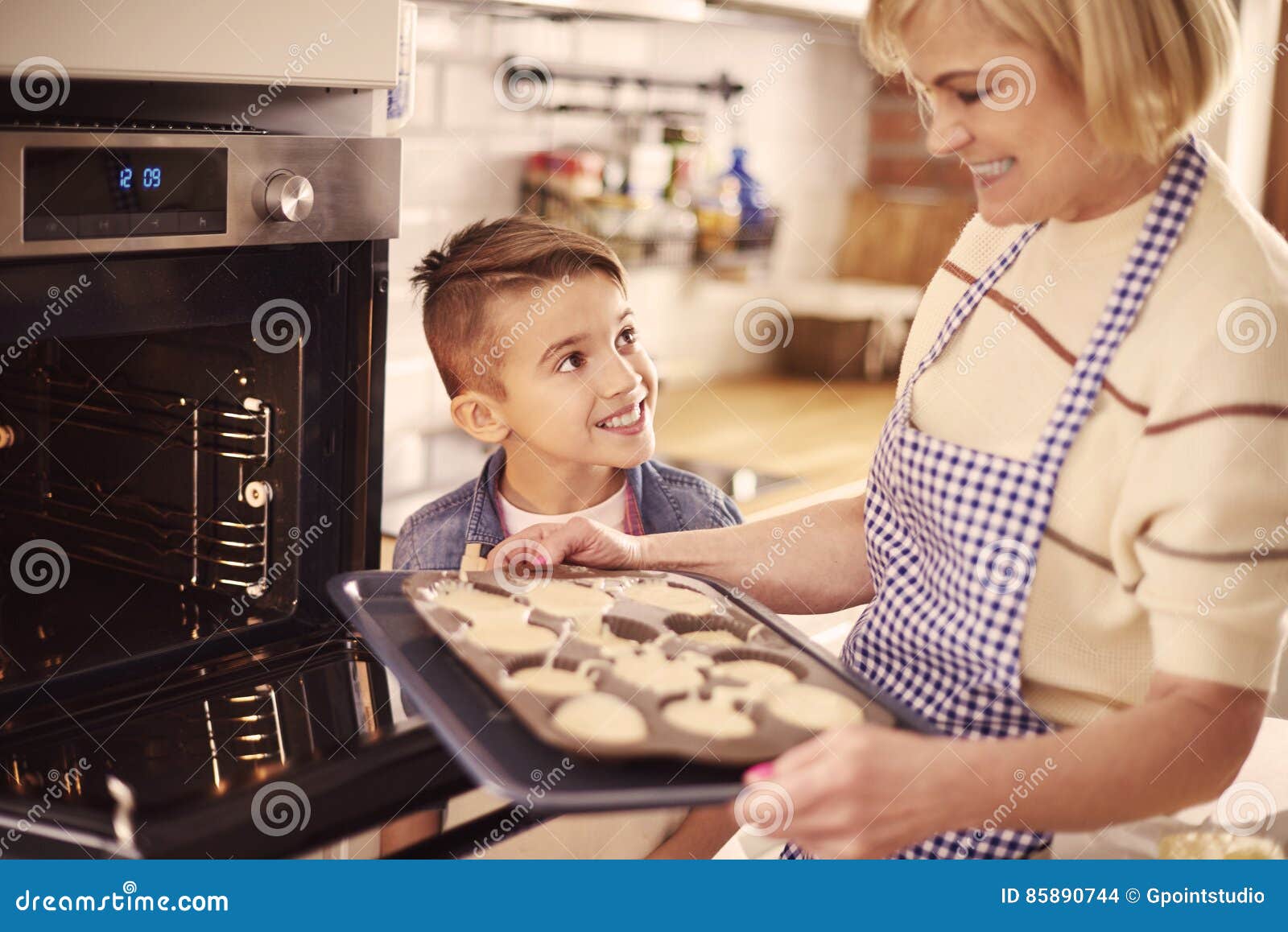 Baking time stock photo. Image of human, helping, family - 85890744