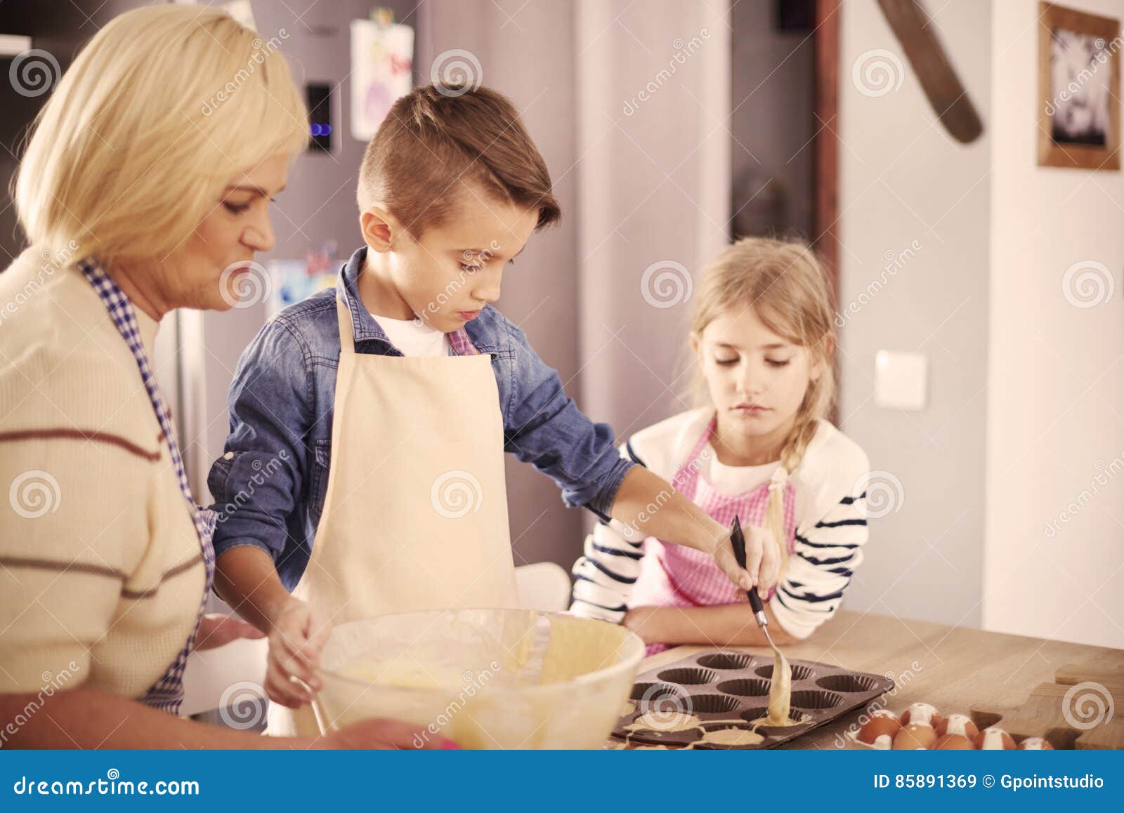 Baking time stock image. Image of human, apron, busy - 85891369