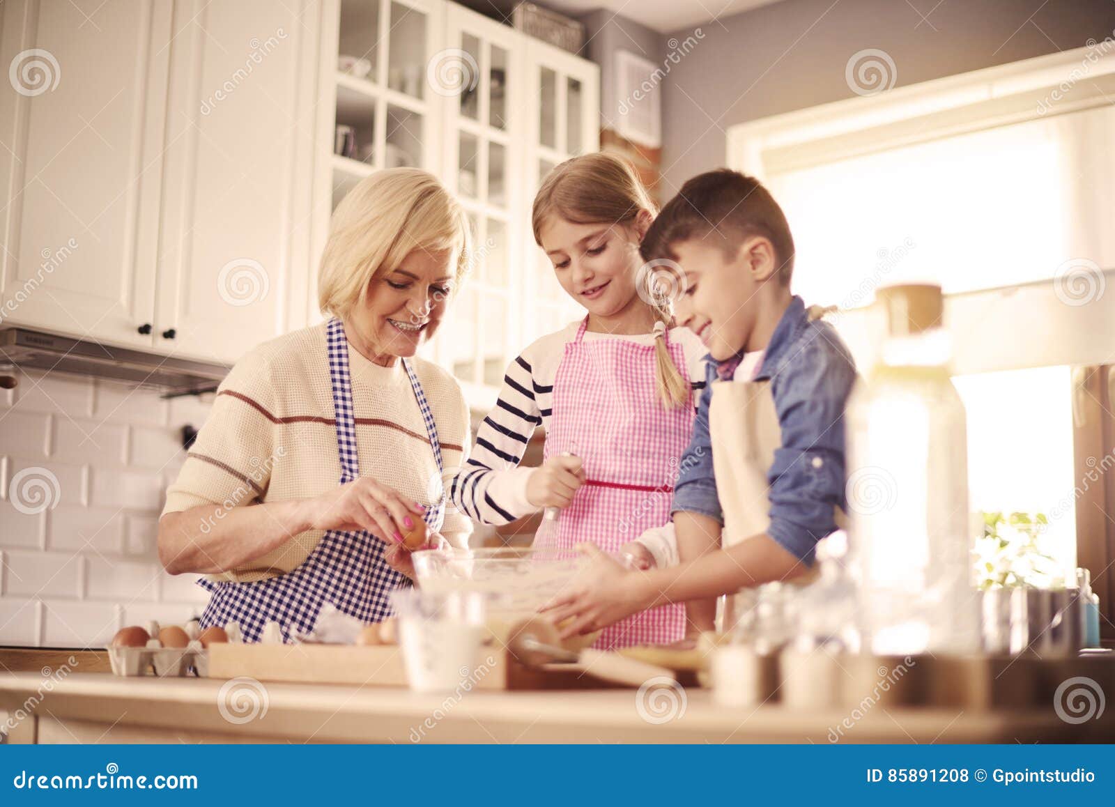 Baking time stock photo. Image of cheerful, helping, homemade - 85891208
